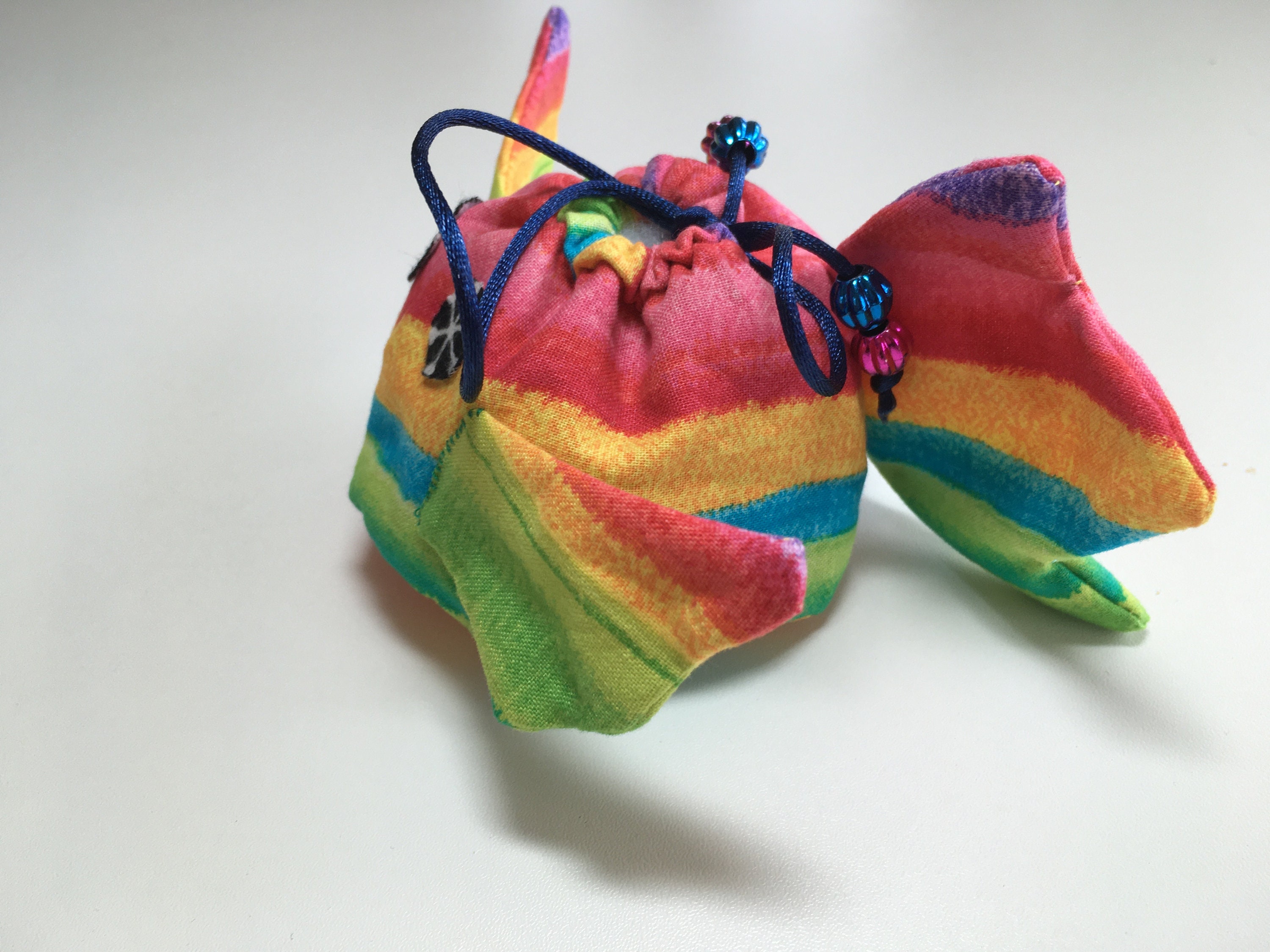 Delightfully Colorful, Hand-sewn Goldfish Pouch for Dice, Coins ...