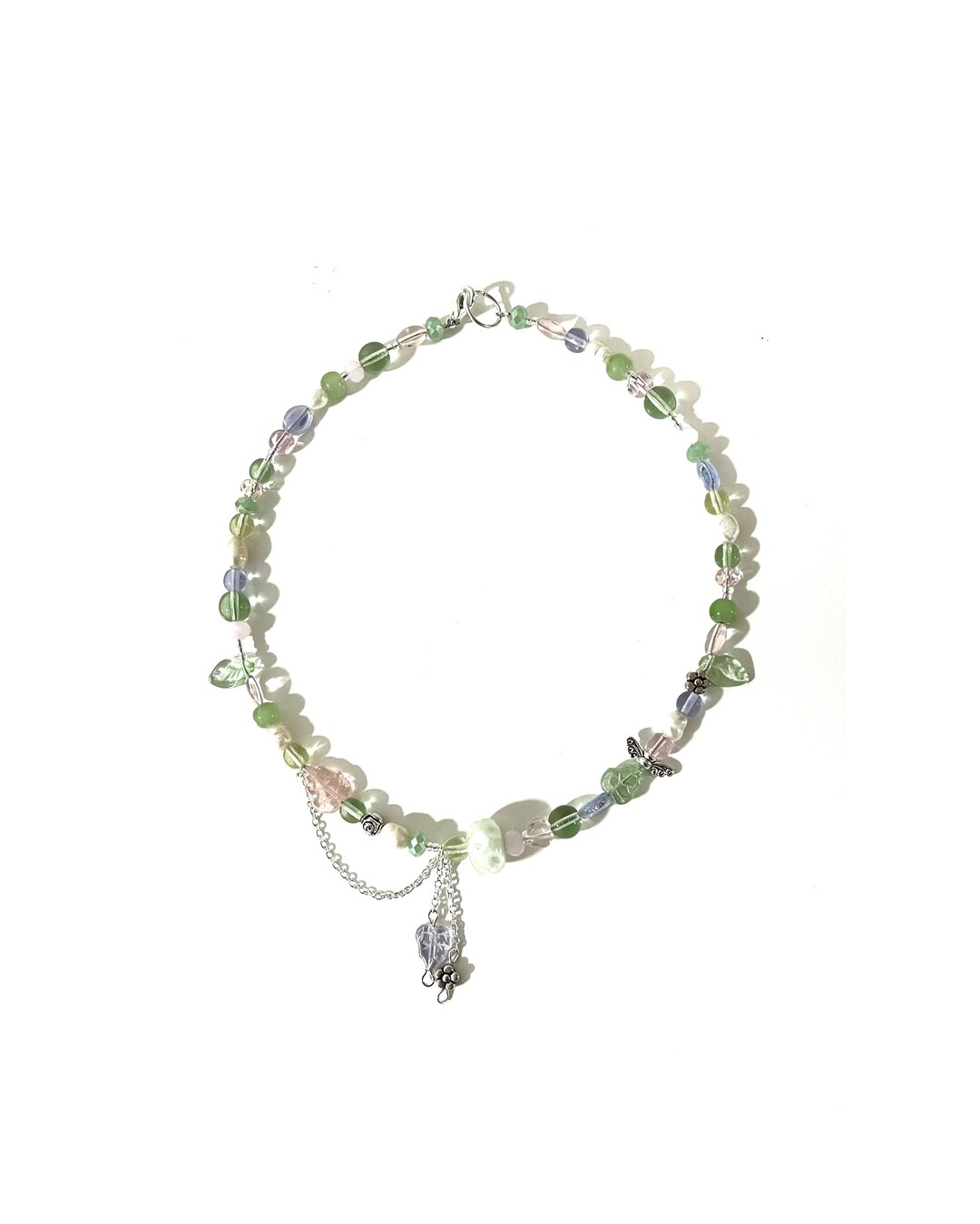 Jade indie Beaded Necklace Cottage Core Necklace Fairy Necklace Fairy ...