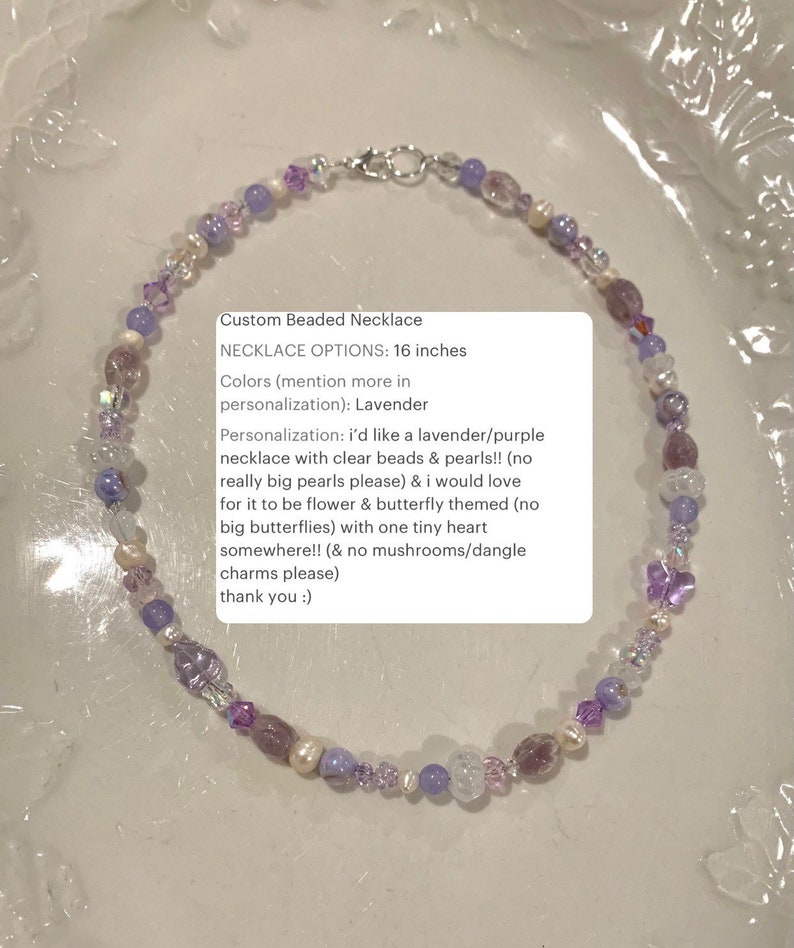 Custom Beaded Necklace - Etsy