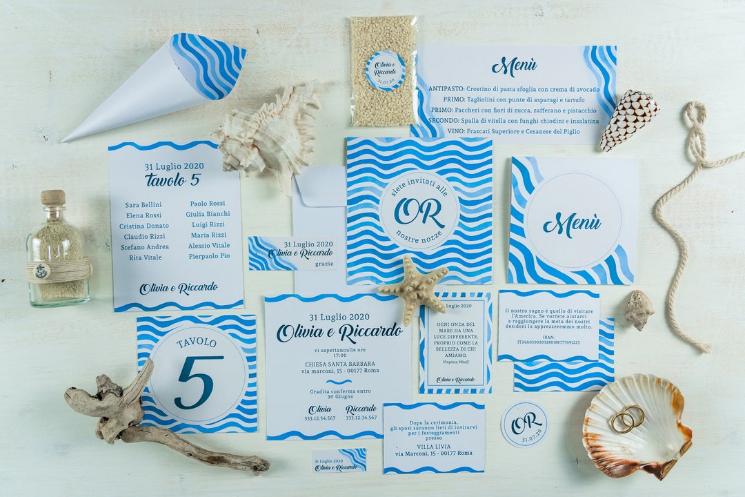 Sea-themed Wedding Sample Book - Etsy