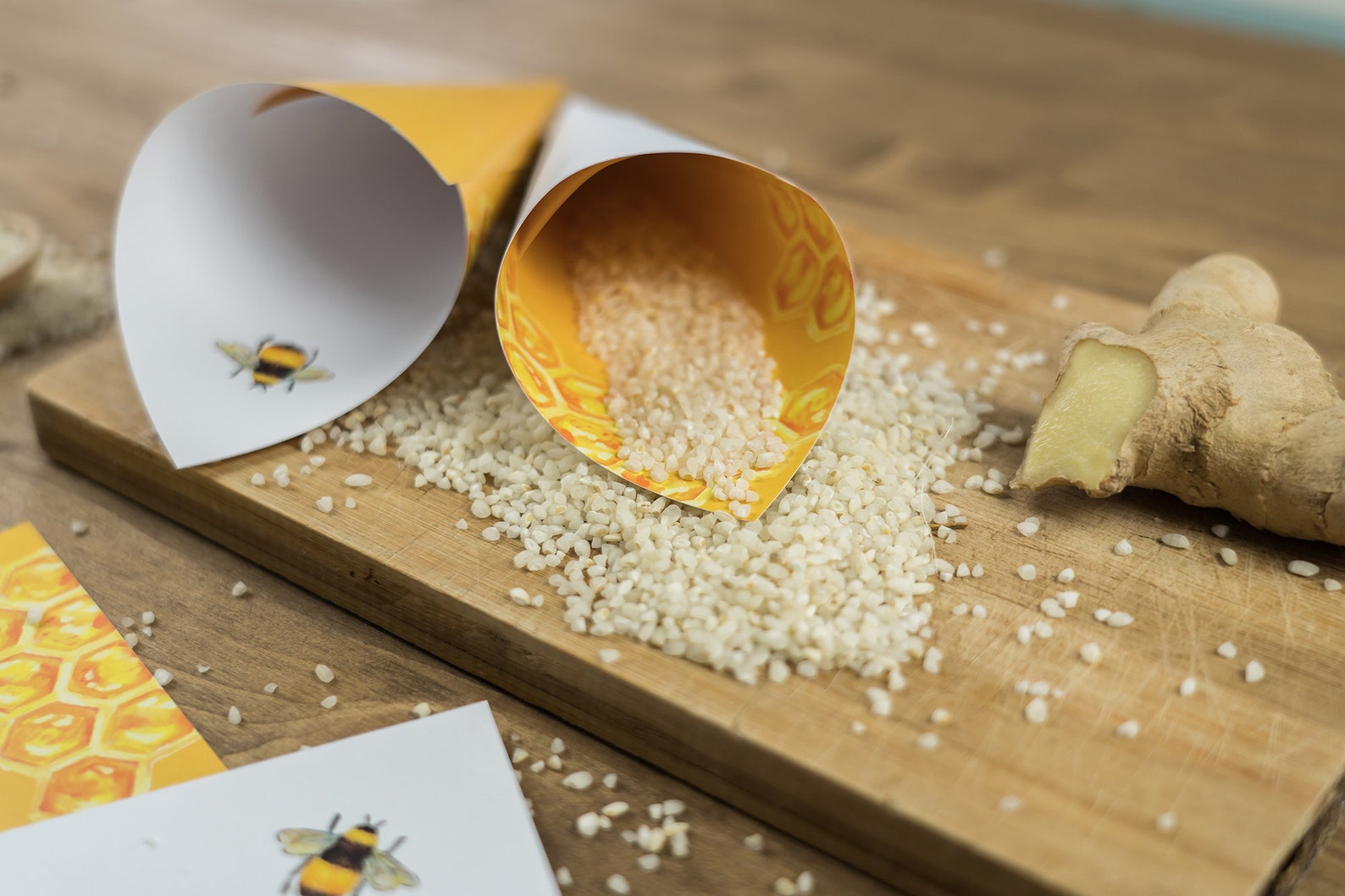 Honey-themed Wedding Rice Cones 20 Pieces | Etsy