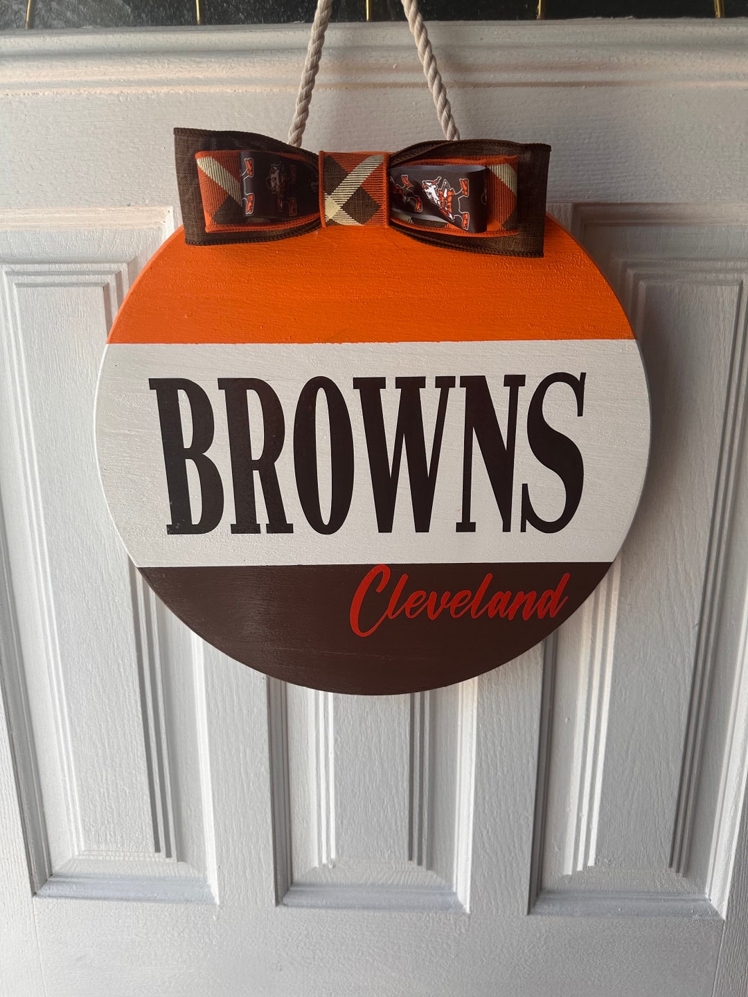 Cleveland Football Wood Door Hanger 15” - Etsy