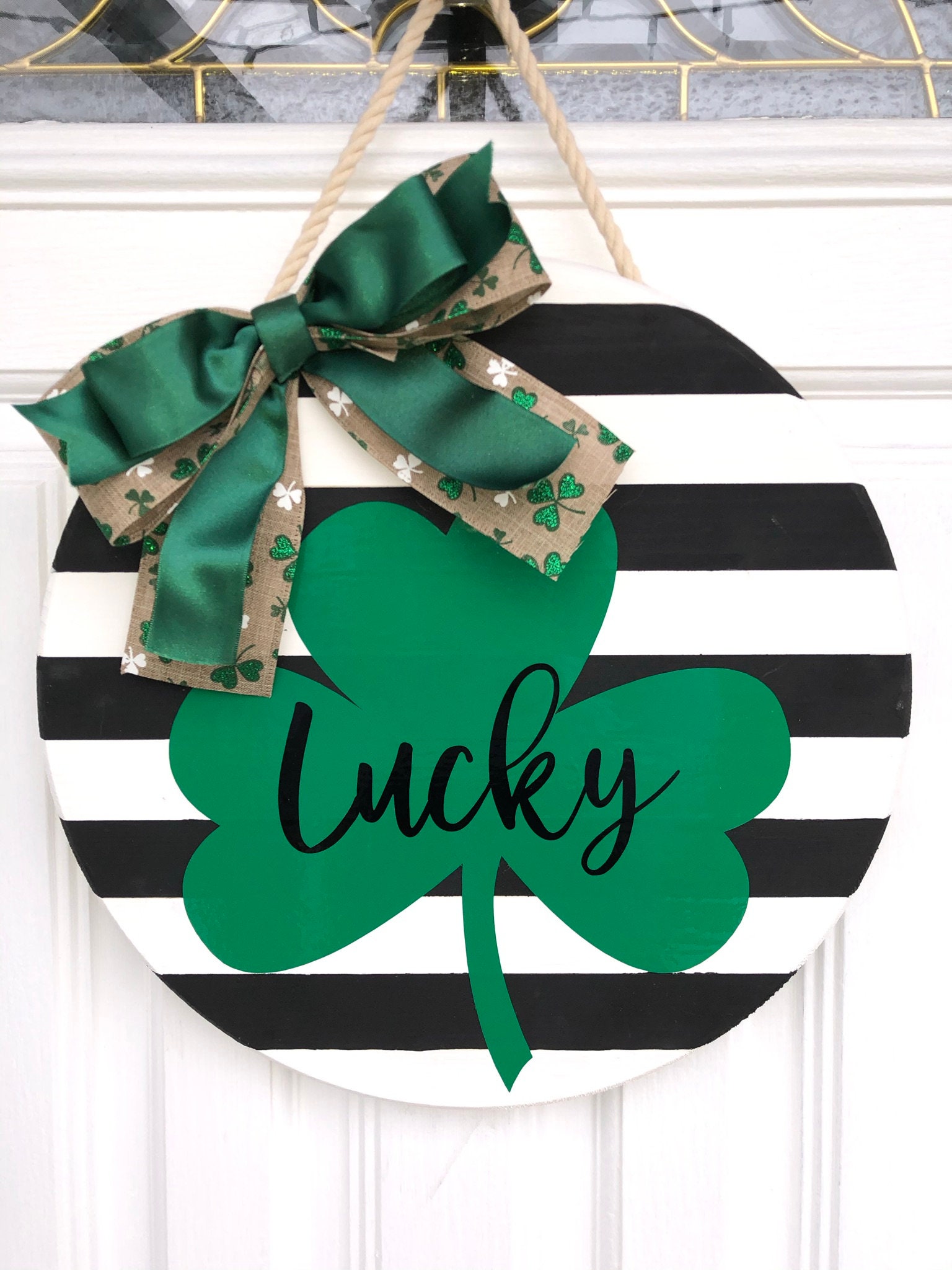 St. Patrick's Day Lucky Wood Door Hanger 15 - Etsy