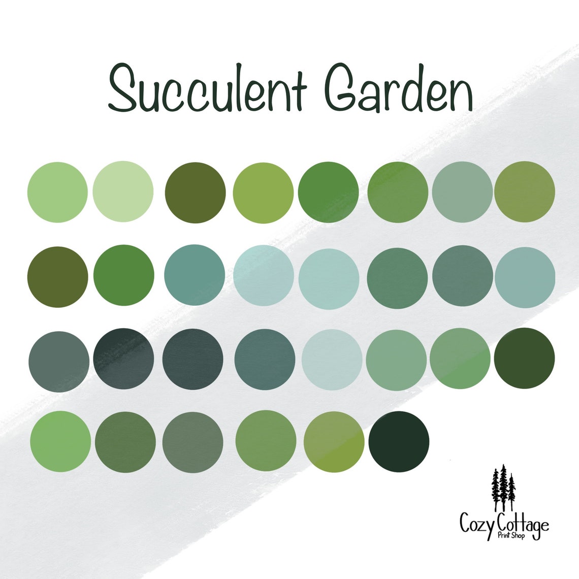 Succulent Green Color Palette - Procreate Palette - Digital Download ...