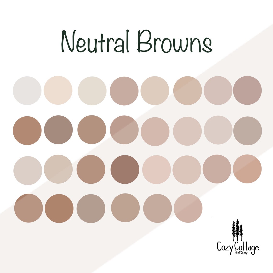 Neutral Brown Procreate Palette - Brown Swatches - Neutral Swatches ...
