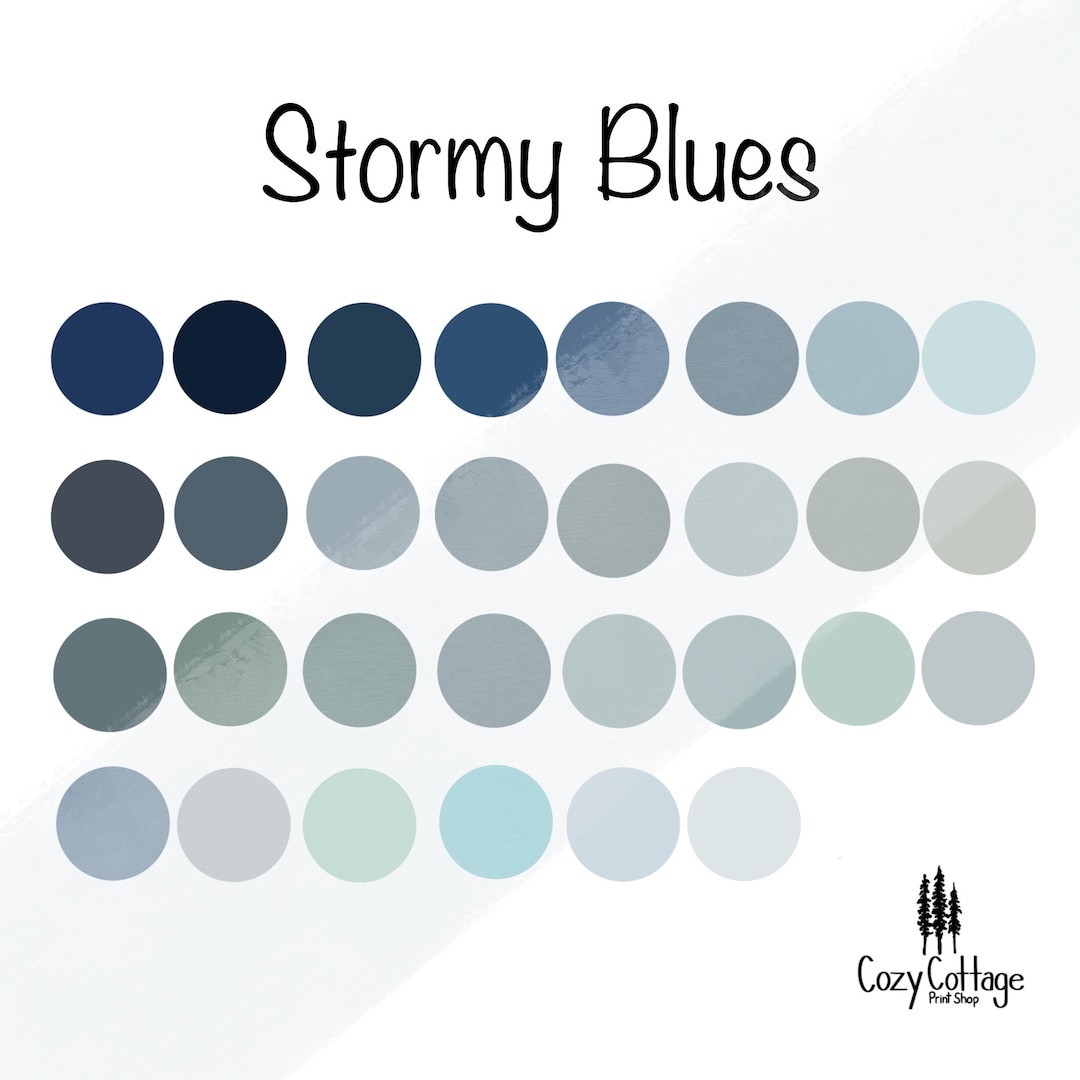 Stormy Blues Procreate Palettes - Blue Swatches - Procreate Download ...
