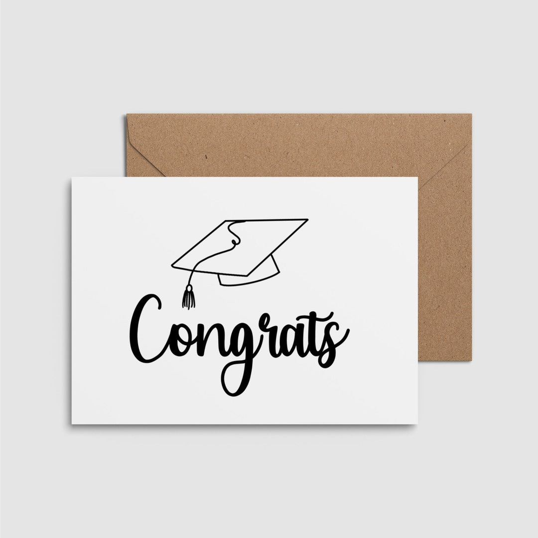 Congrats Graduate Card - Printable Card - Graduation - Grad - Class of ...