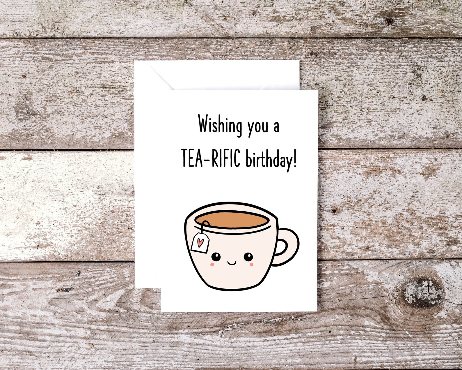 Happy Birthday Card - Tea Card - Cute Card - Best-tea - Tea Greeting ...