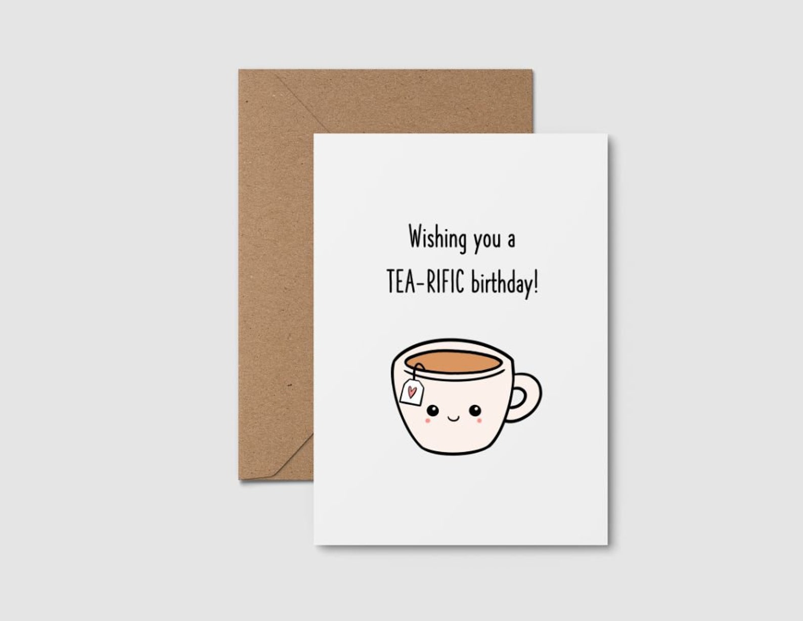 Happy Birthday Card - Tea Card - Cute Card - Best-tea - Tea Greeting ...