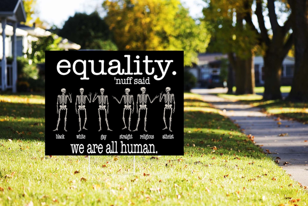 We Are All Human Yard Sign - Etsy