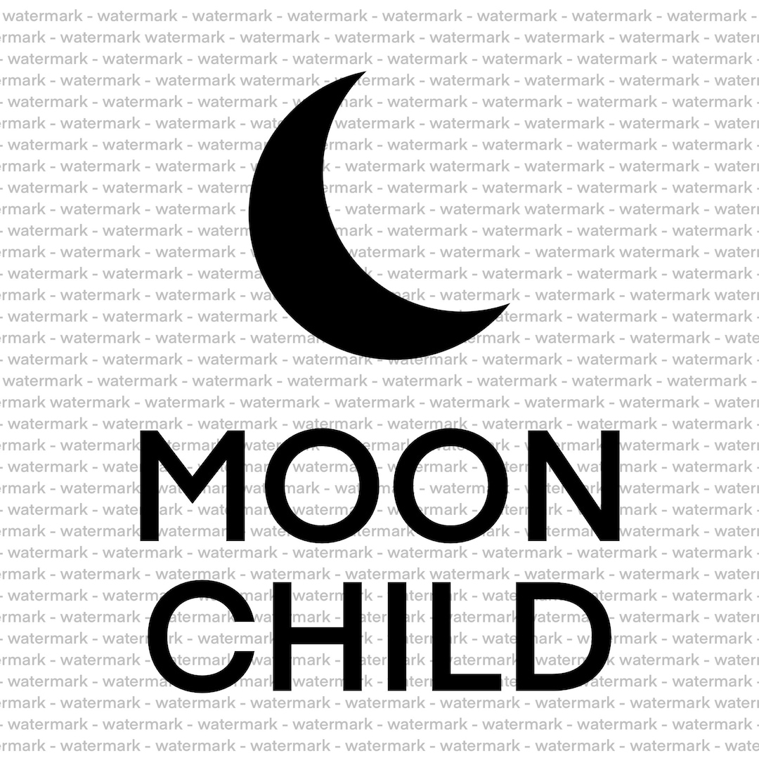 Simple and Clean Moon Child SVG and PNG Digital Download for Cricut ...