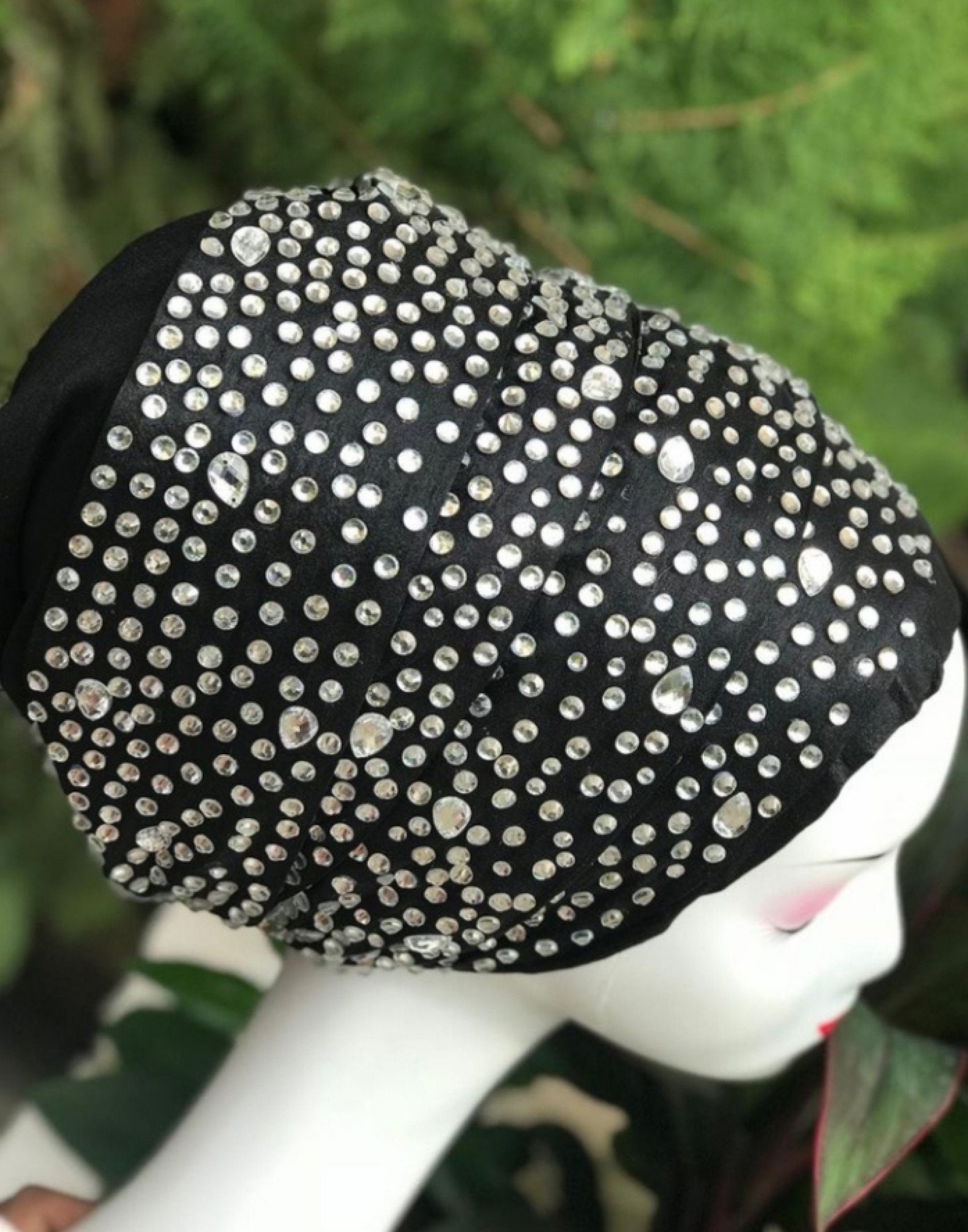 Luxury Women Handmade Embellished Turban, Hand Beaded Unravel Turban ...
