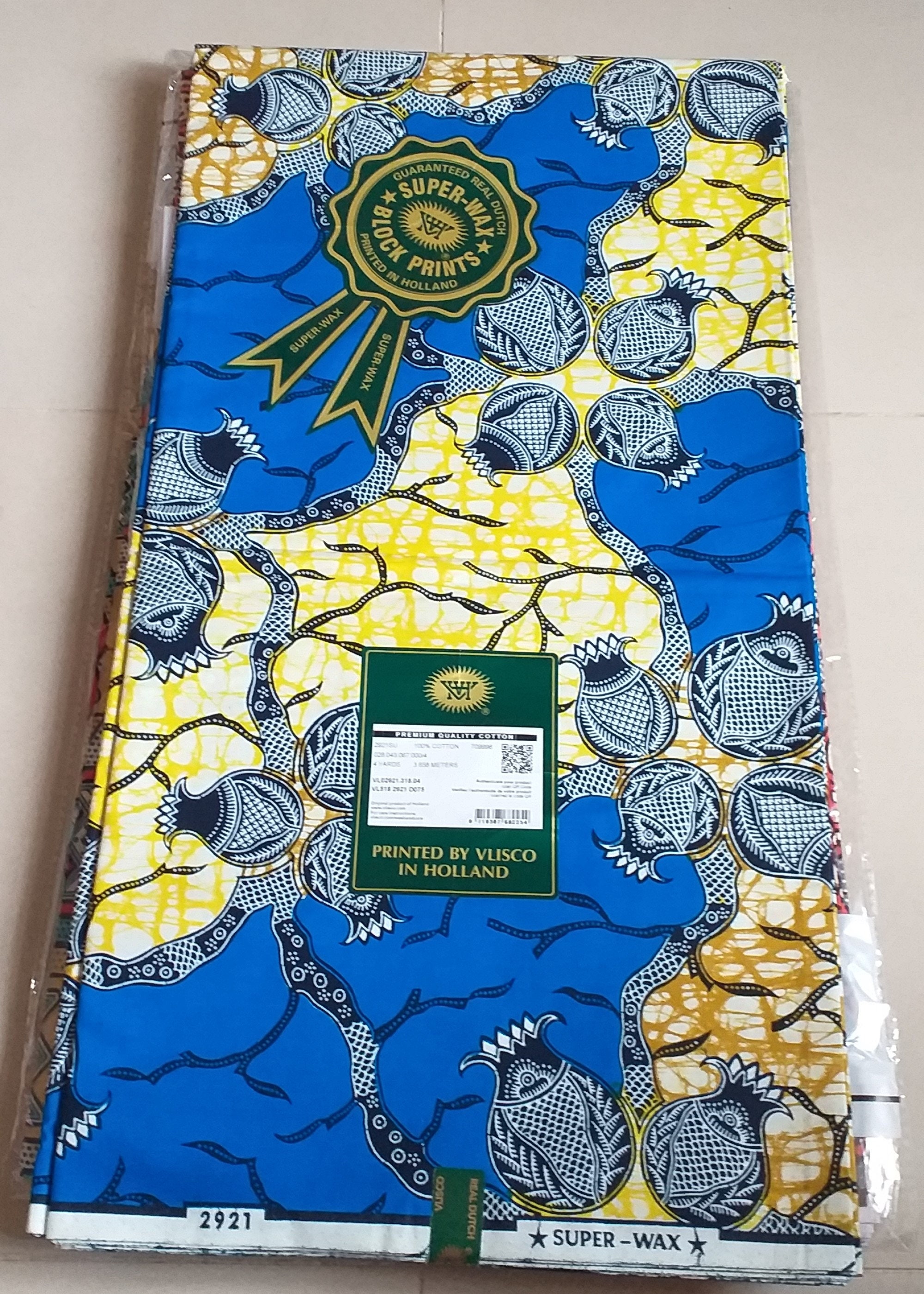 Vlisco Super-wax Block Prints Guaranteed Real Dutch. Printed | Etsy