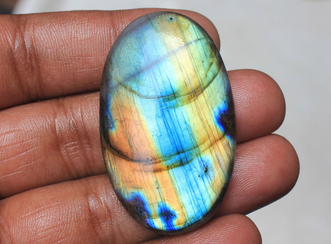 29X47X7 MM, Labradorite Crystal, Oval Shape, , Loose Stone, Jewelry ...