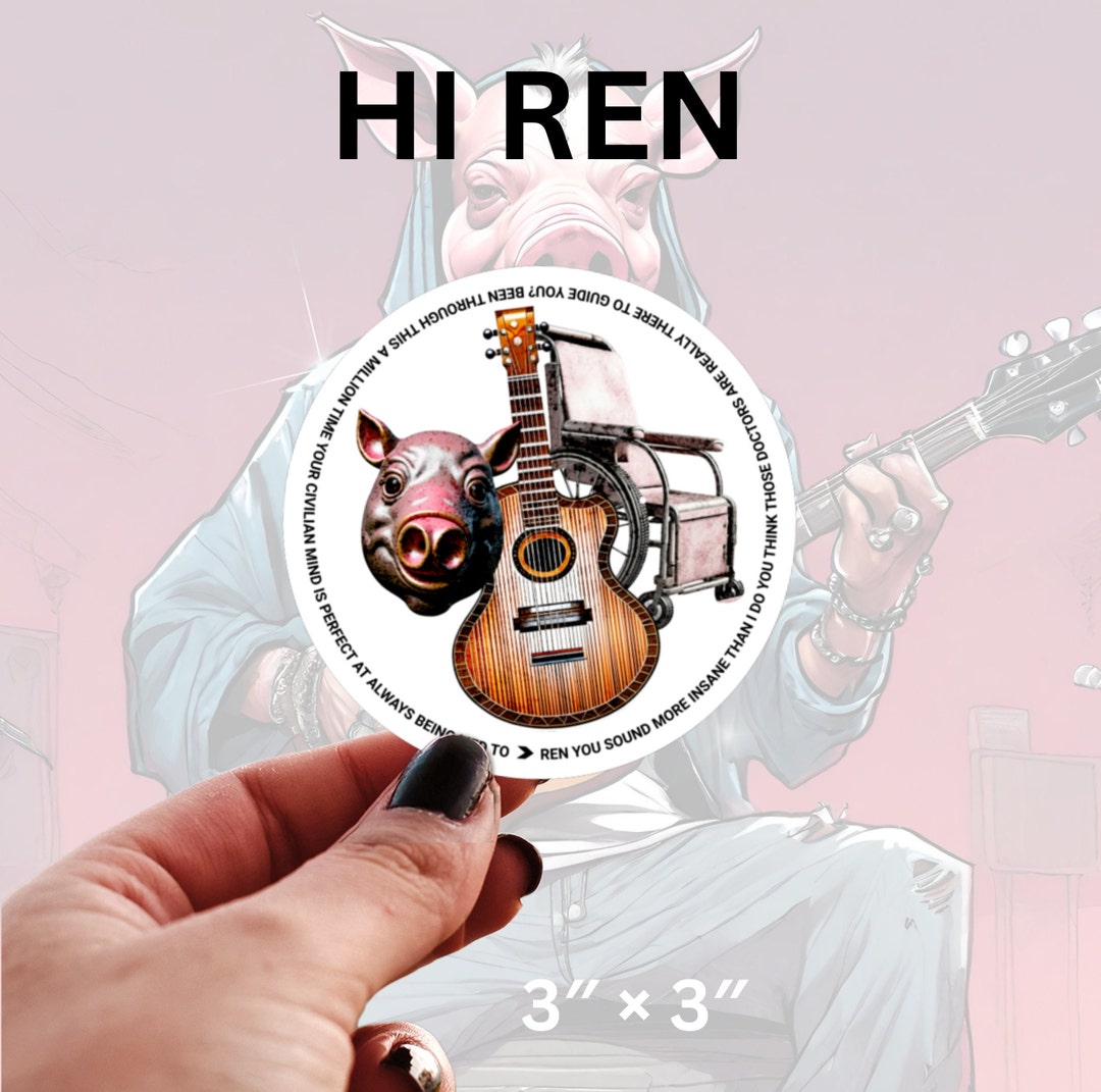 Ren Gill ,round Hi Ren Sticker, High Quality Sticker for Water Bottles ...