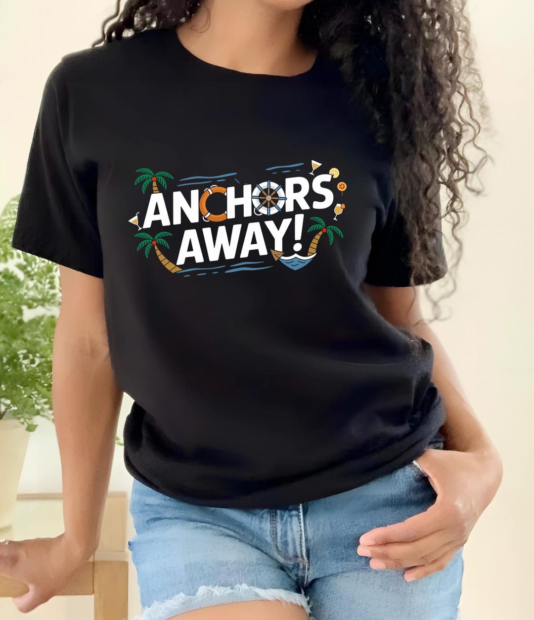 Anchors Away Cruise Ship T-shirt, Nautical Graphic Tee, Vacation ...