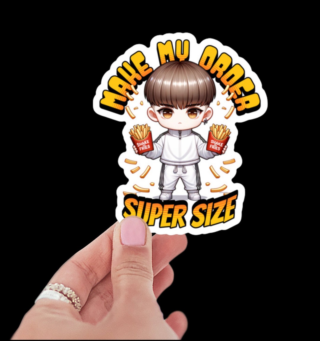 French Fry Fast Food Magnet, High Quality Sticker Water Bottles ...