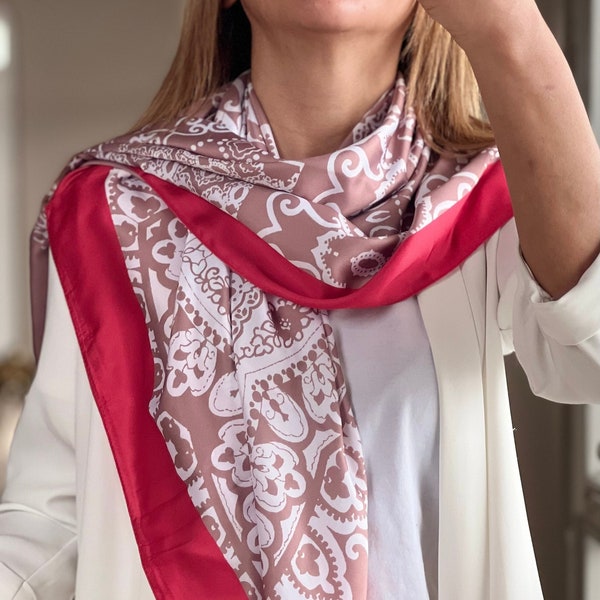 White Silk Scarf - Etsy