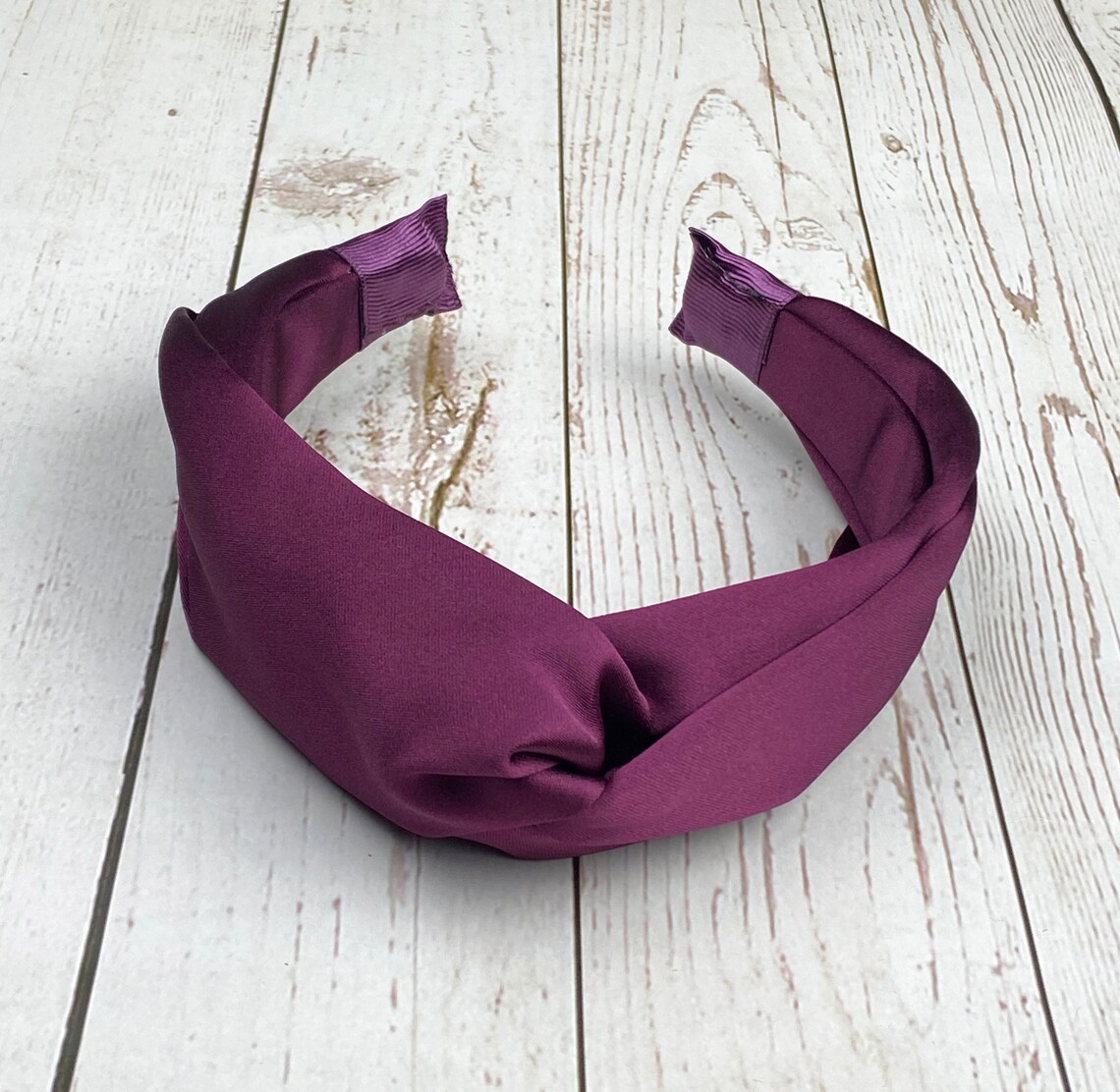 Maroon Color Satin Headband Knotted Headband Classic - Etsy