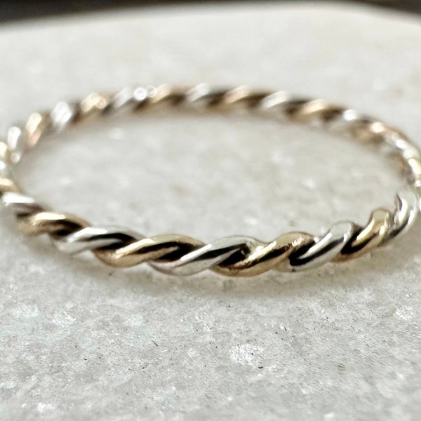Gold Twisted Ring - Etsy