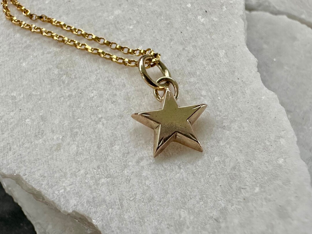 Solid 9ct Gold Star Charm, Handmade From Recycled 9ct Gold, Made to ...