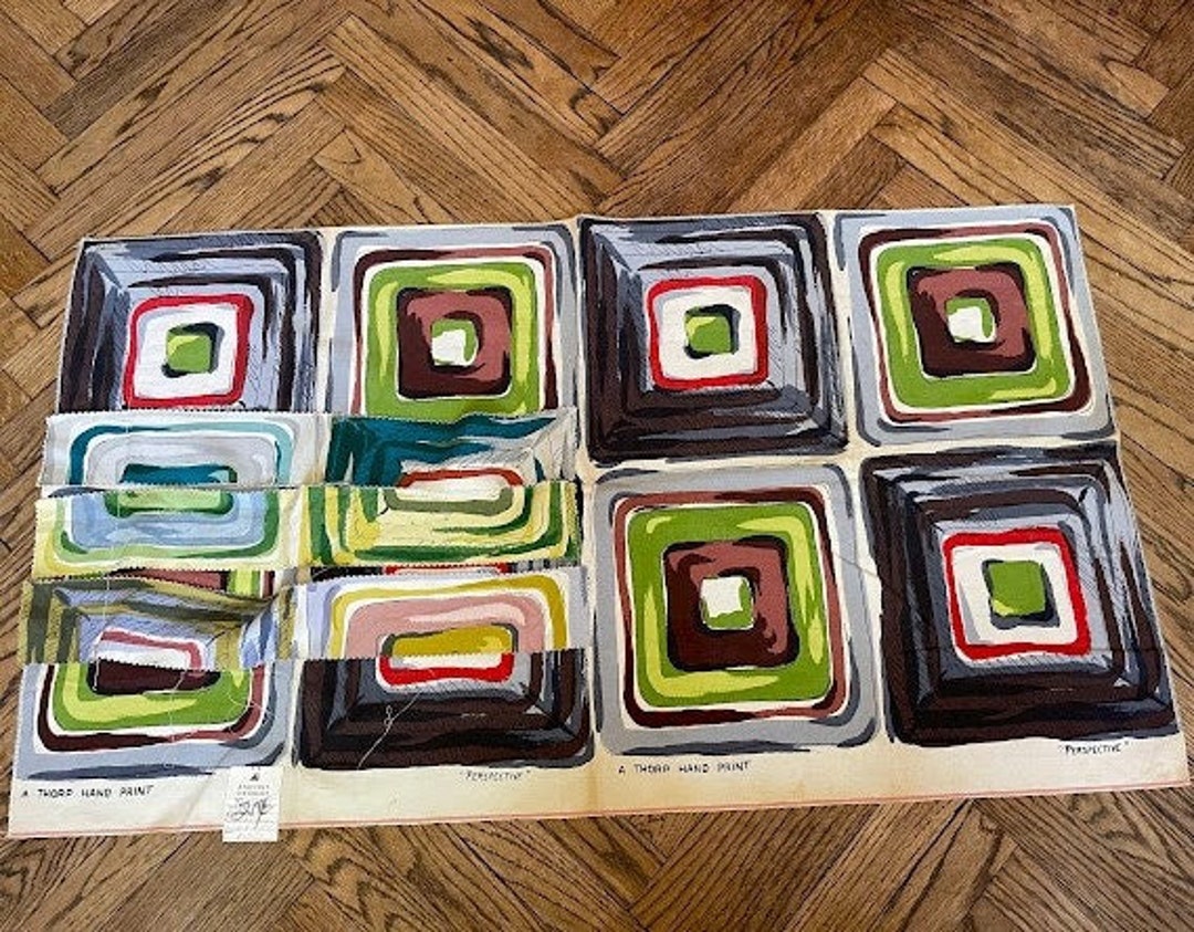 Incredible Midcentury Modern Fabric Sample Circa 1955 - Etsy