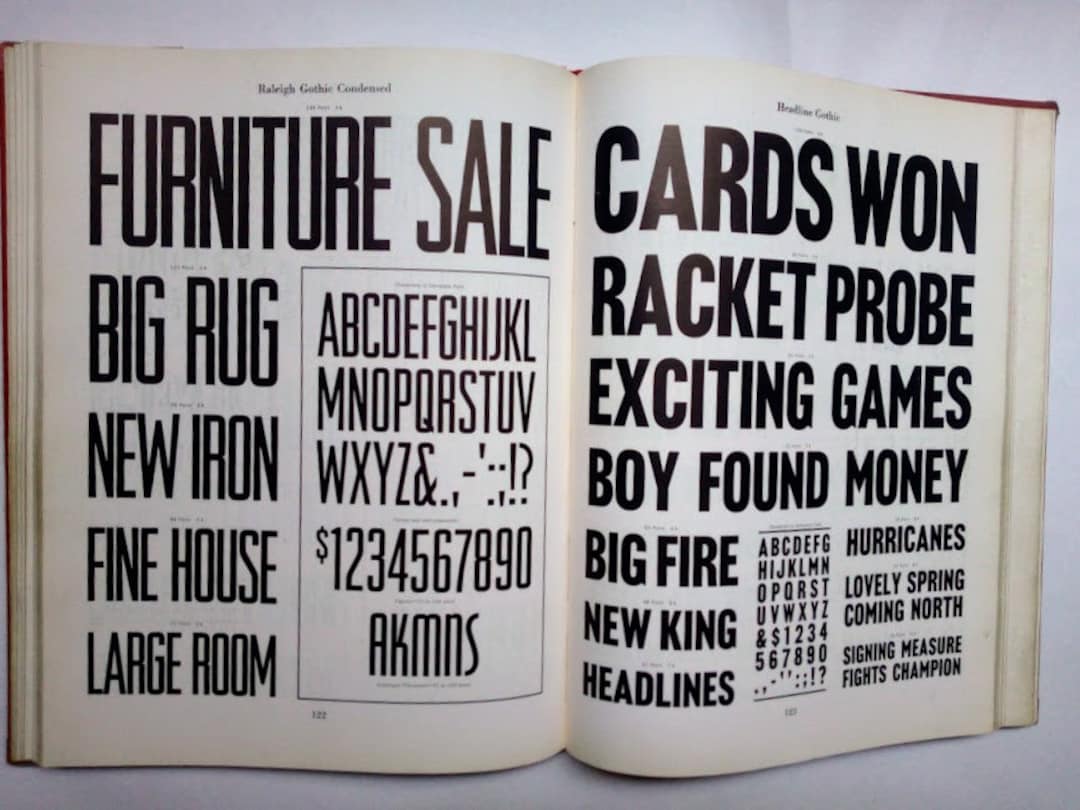 Vintage Typography Books 1940s 1960s Graphic Design - Etsy