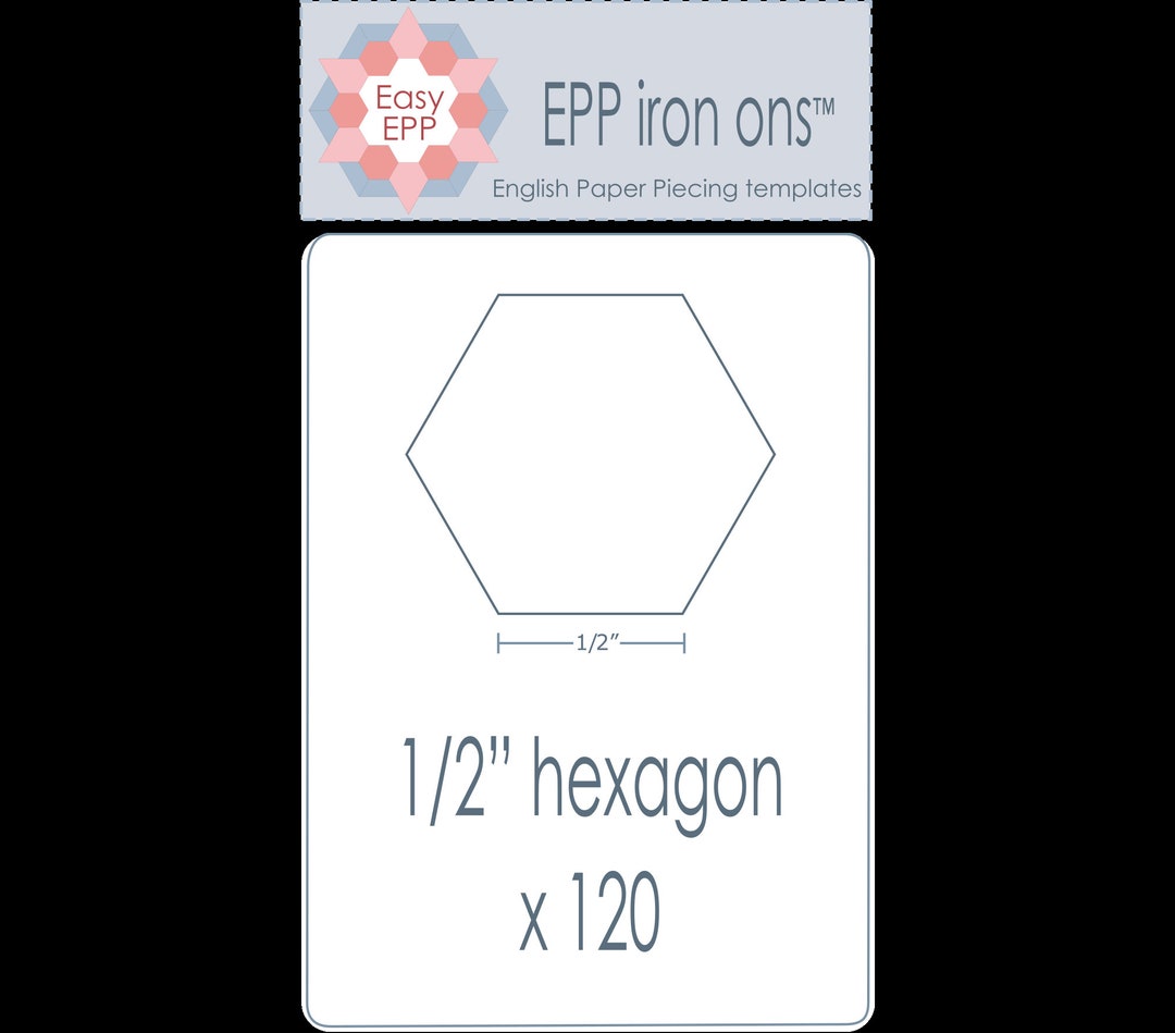Hexagon 1/2" - EPP Templates - Cut Files for English Paper Piecing ...