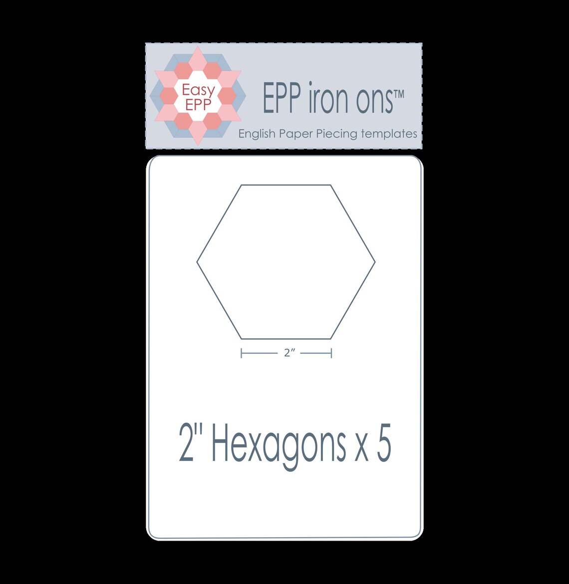 Hexagon 2" - EPP Templates - Cut Files for English Paper Piecing | SVG ...