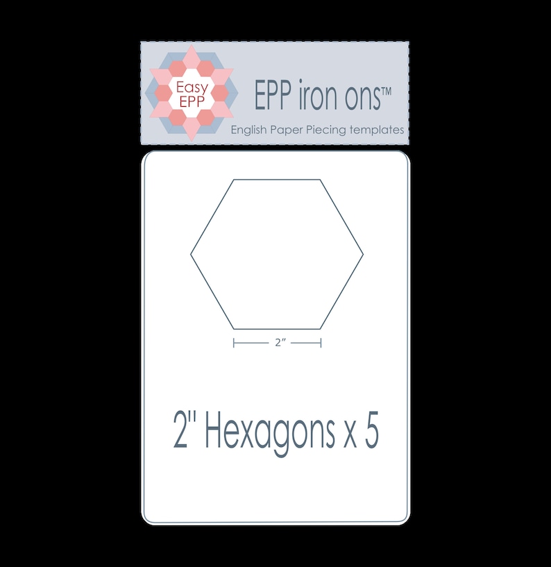 Hexagon 2" - EPP Templates - Cut Files for English Paper Piecing | SVG ...