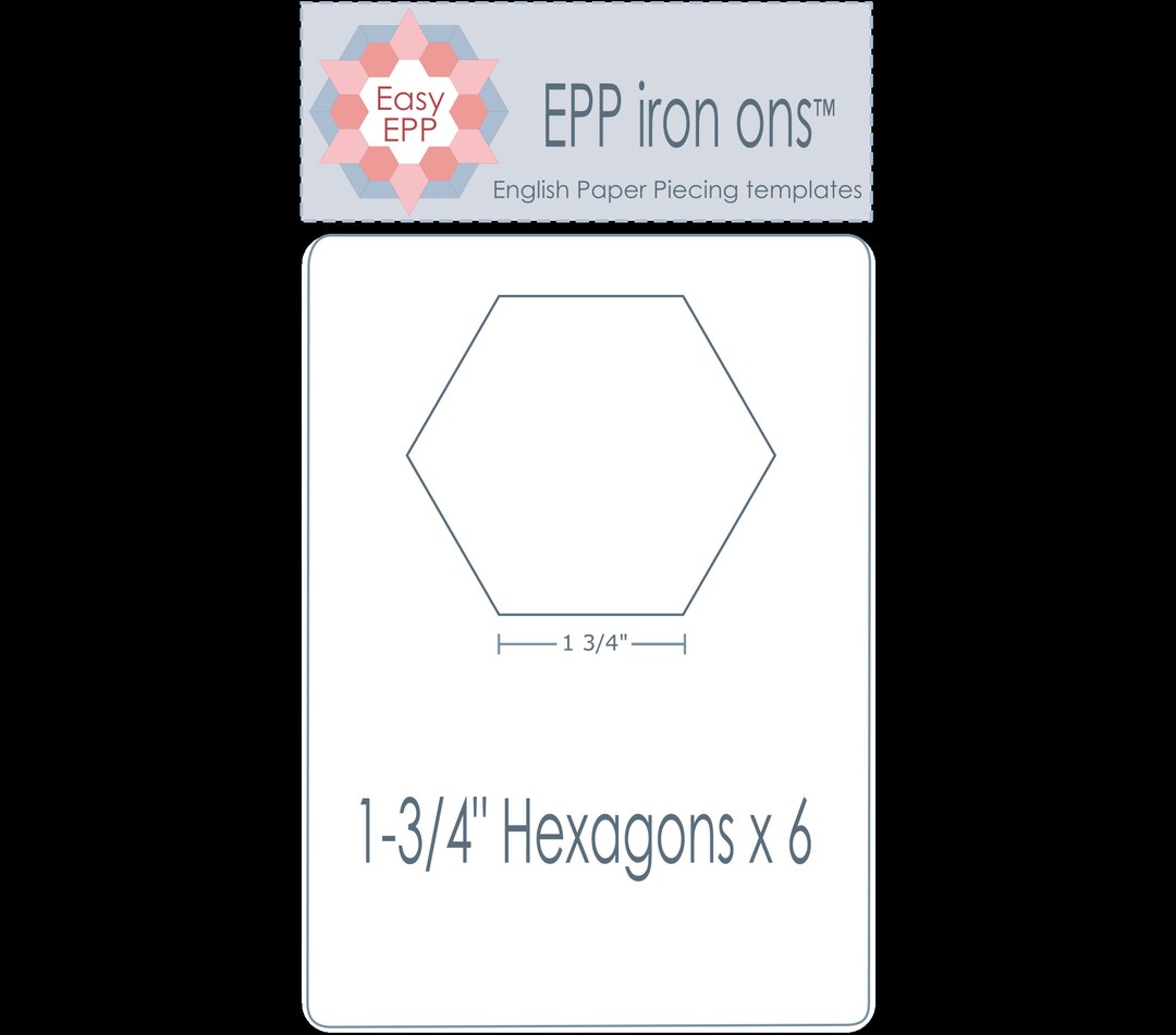 Hexagon 1-3/4" - EPP Templates - Cut Files for English Paper Piecing ...