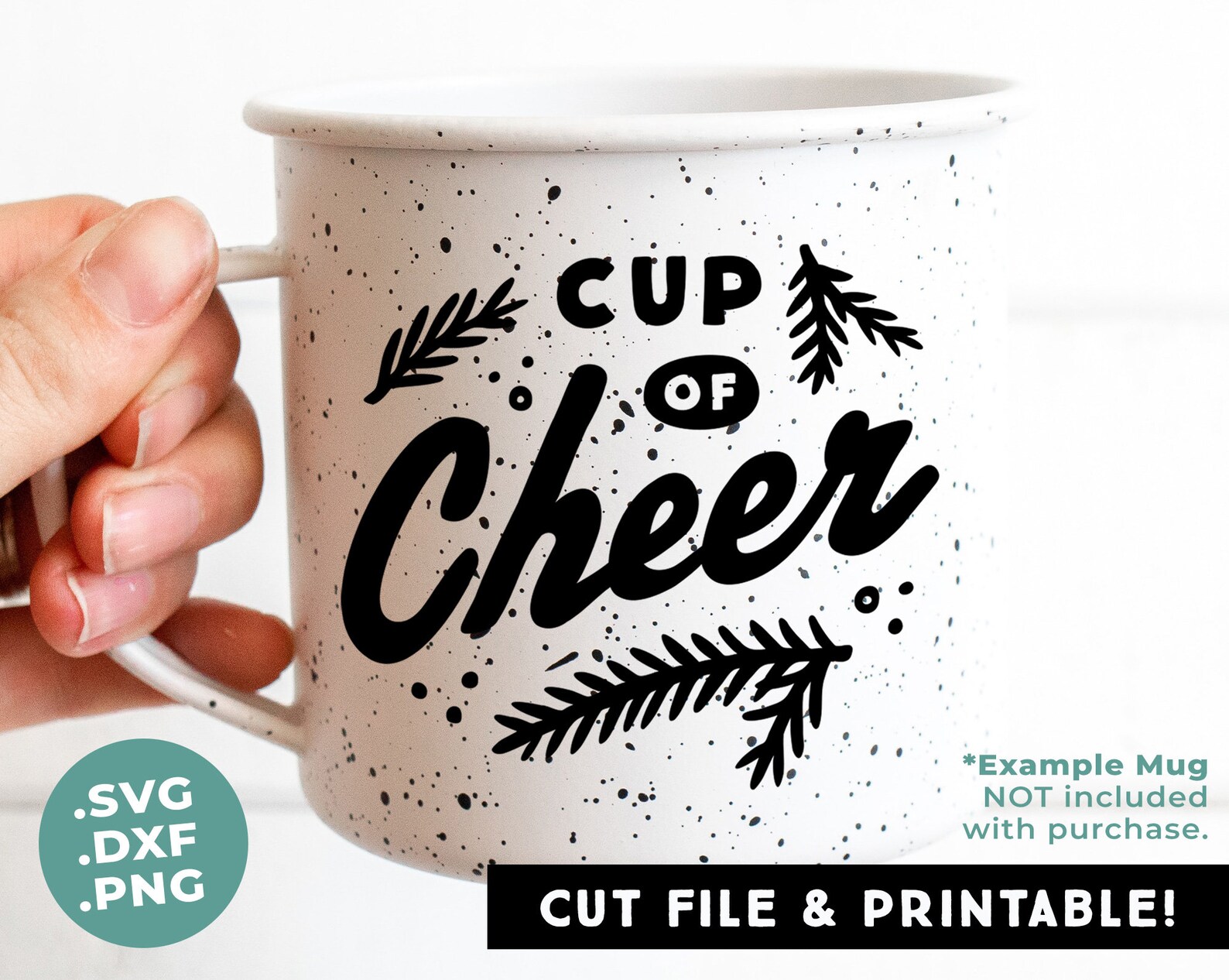 Cup of Cheer SVG Vector Image Cut File Downloadable for | Etsy