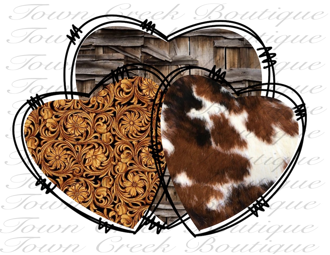 Country Hearts Sublimation Design Png - Etsy