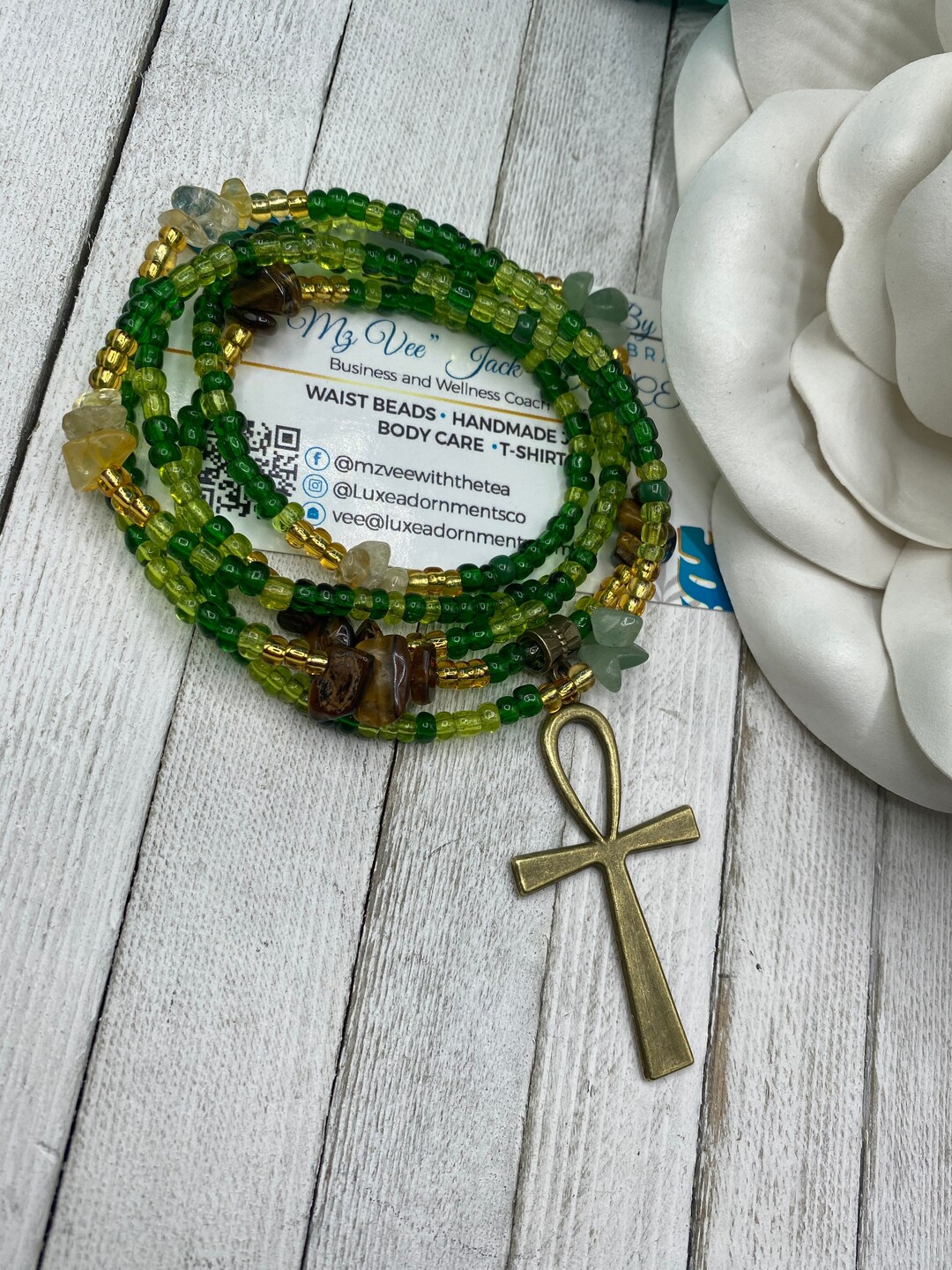 Prosperity Waist Bead - Money Waist Beads - Crystal Waist Bead ...