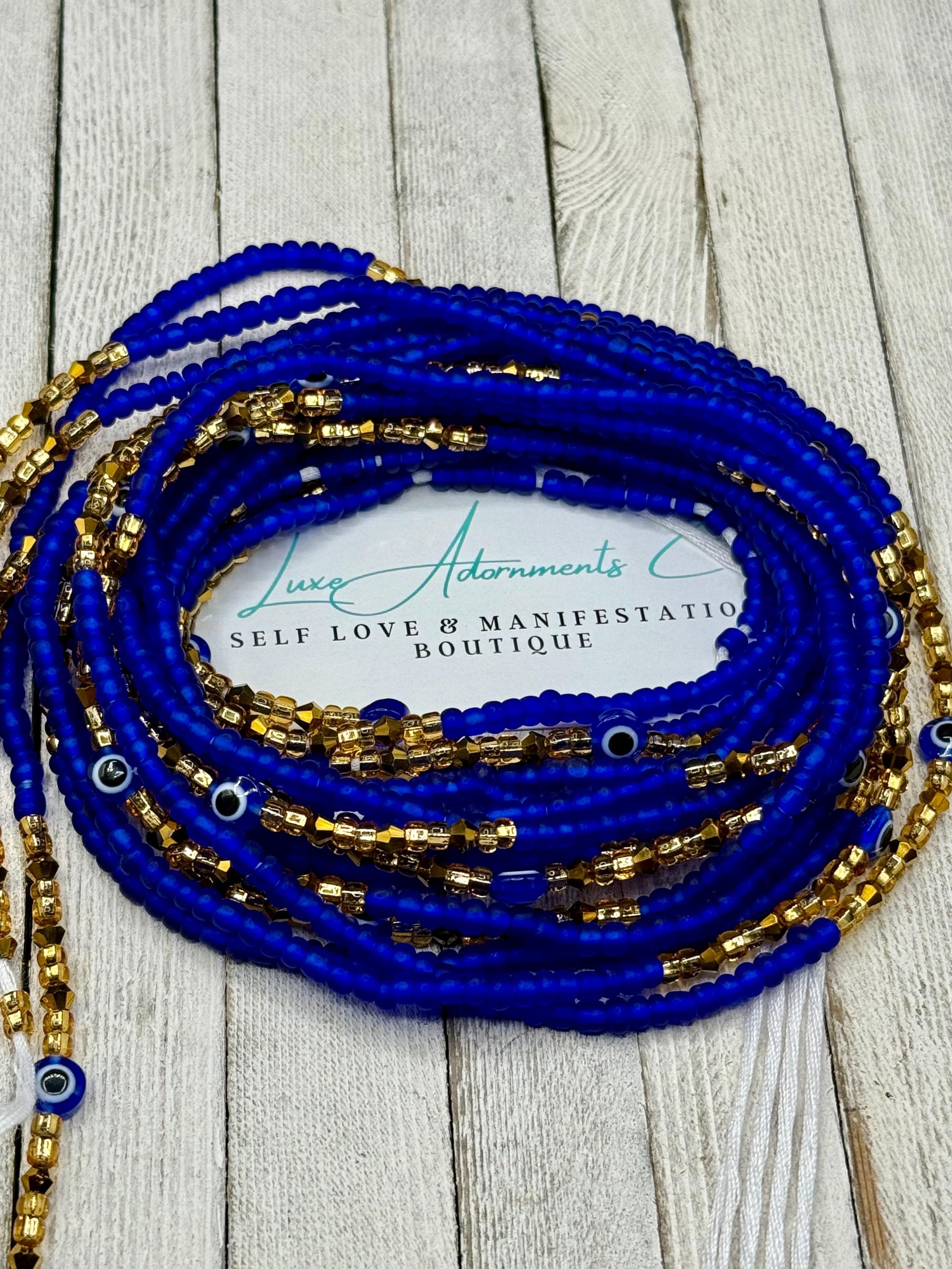 Special Evil Eye WAIST BEAD - Gold Waist Beads - Belly Chain ...