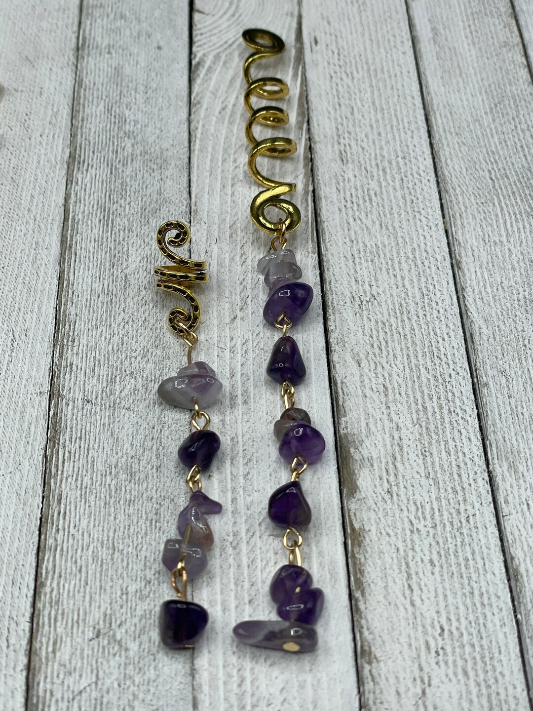 Gemstone Loc Jewelry - Crystal Dreadlock Coils - Braid Cuff - Black ...