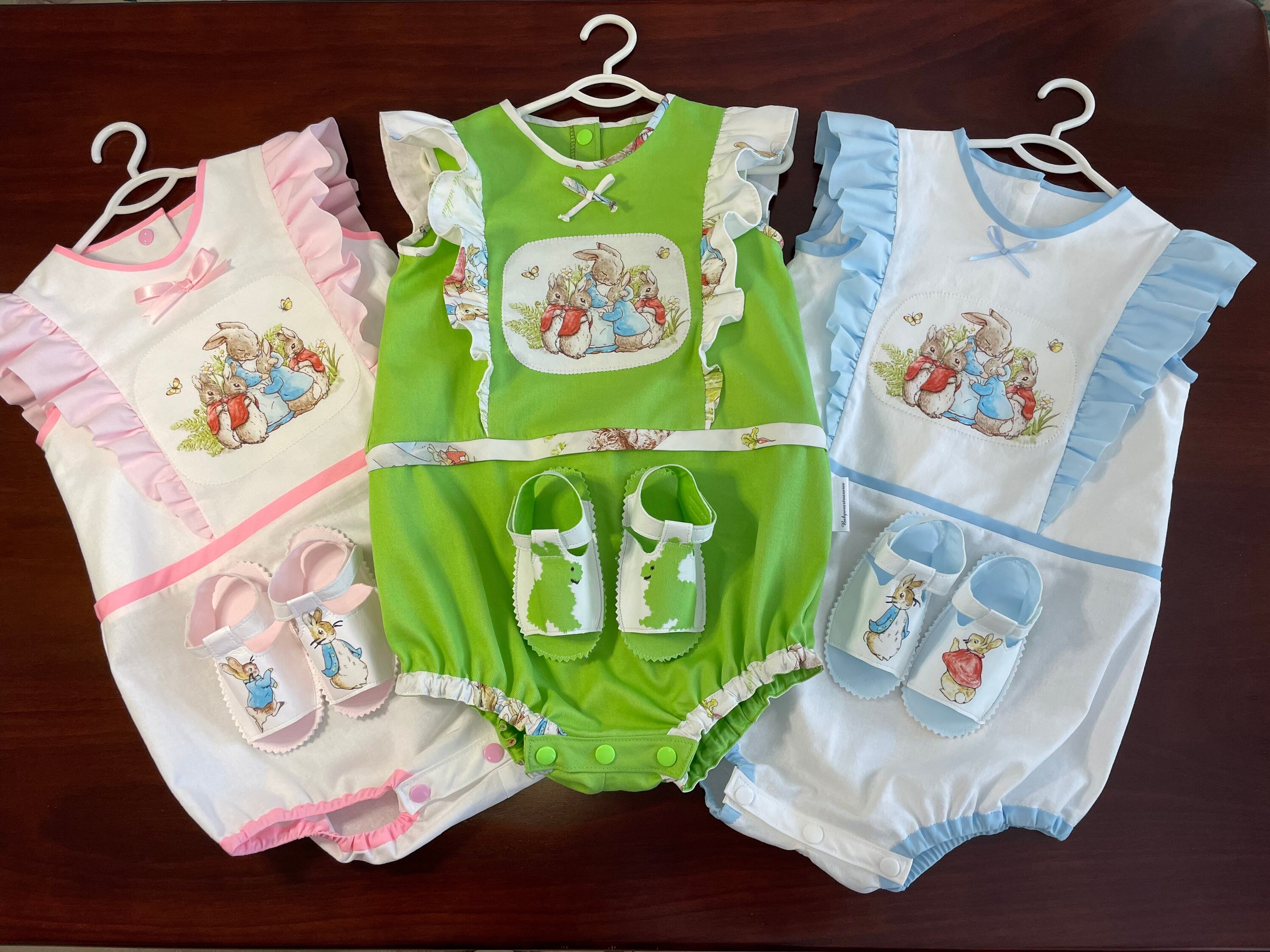 Baby Girl Peter Rabbit, Beatrix Potter Romper and Matching Soft Sandals ...