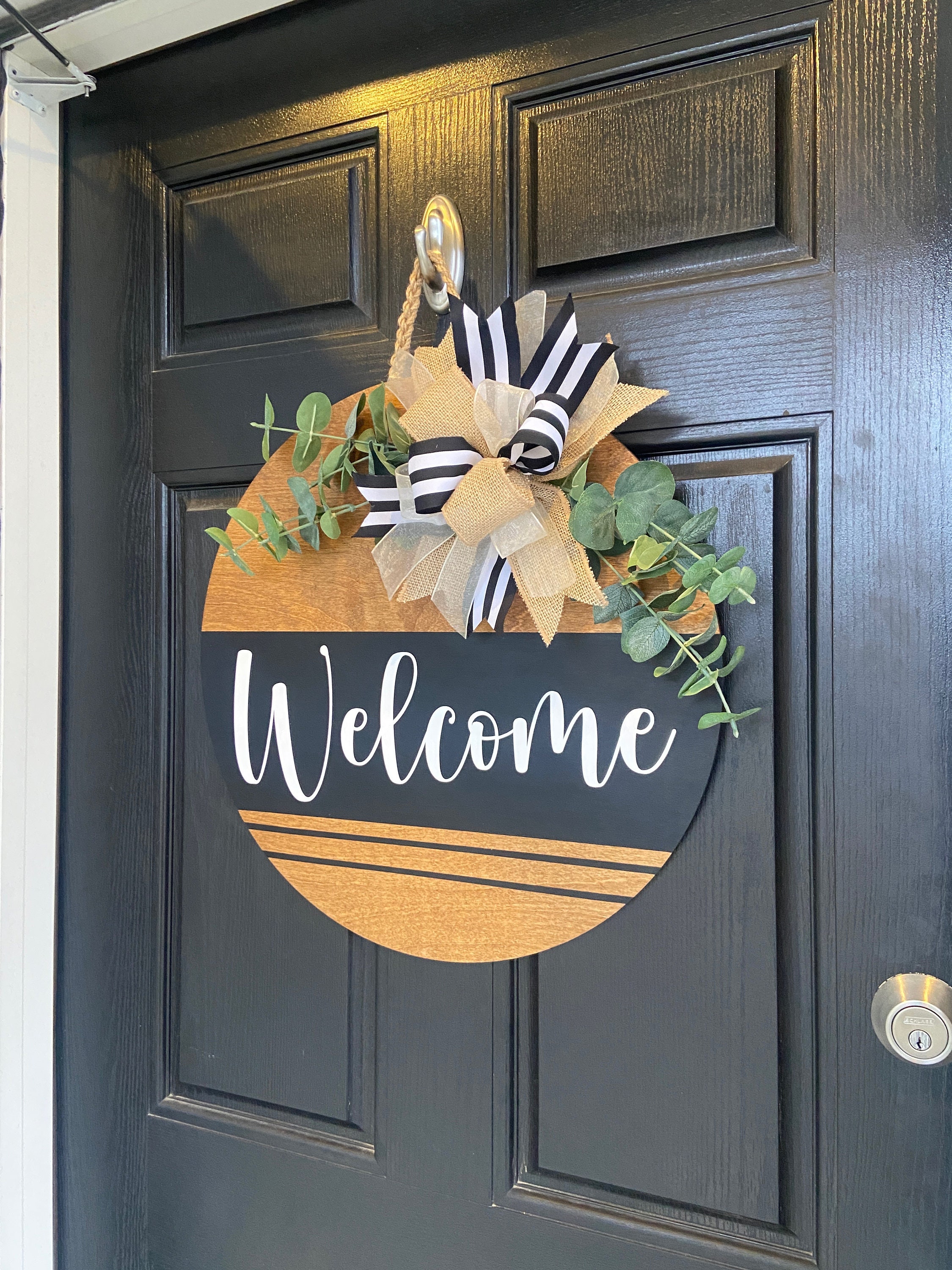Welcome Sign With Interchangeable Bows | Versatile Welcome Sign ...