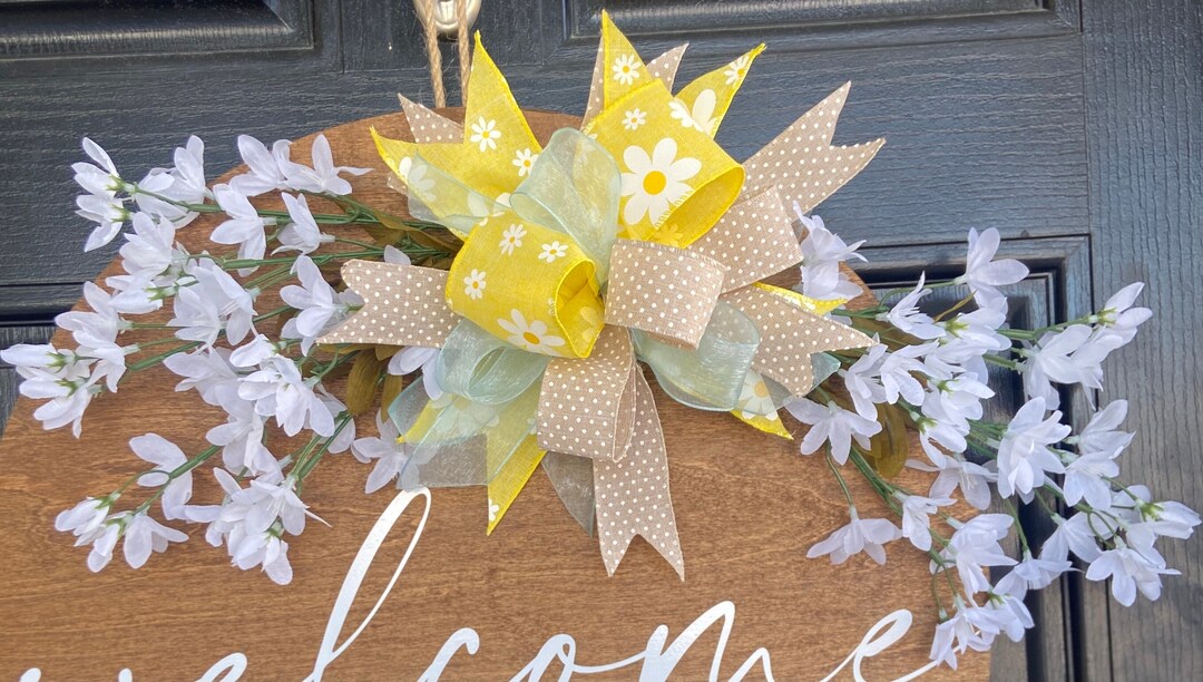 Spring Bow Velcro Bow Interchangeable Door Sign Door Hanger Accessories ...