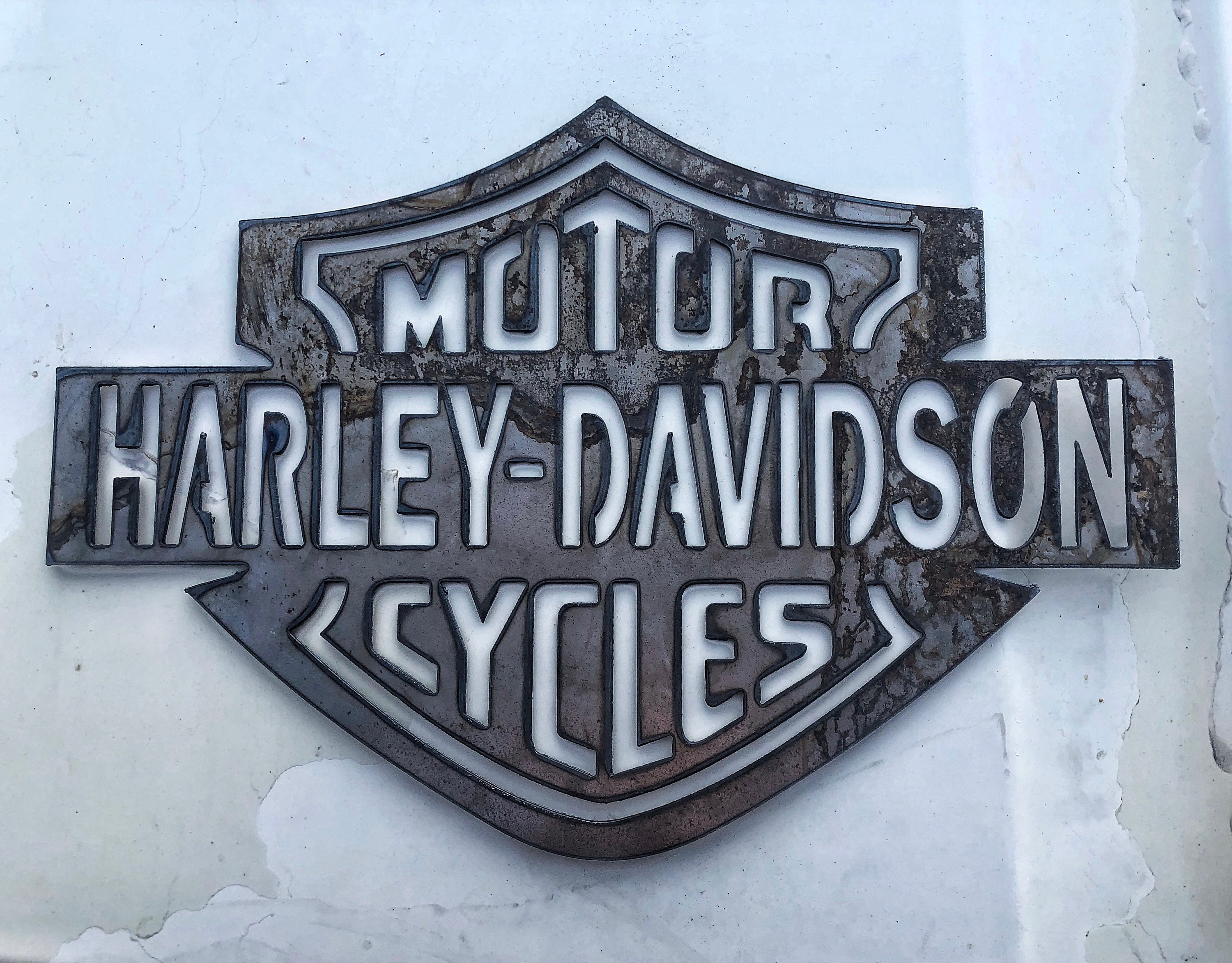 Metal Harley Davidson Sign Metal Cut Out Sign Garage Decor Etsy