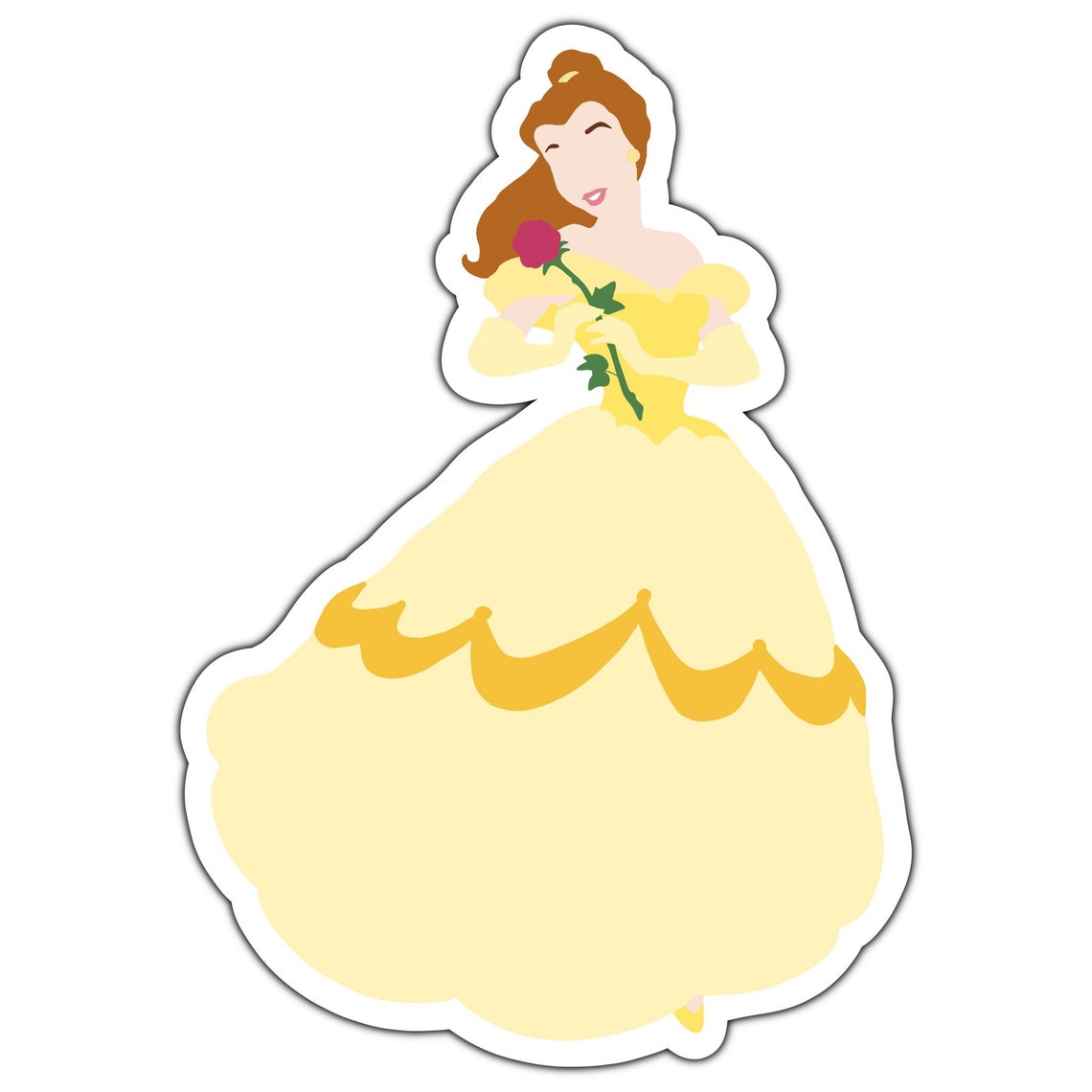 Belle Sticker / Princess Sticker / Minimalist Princess Sticker | Etsy