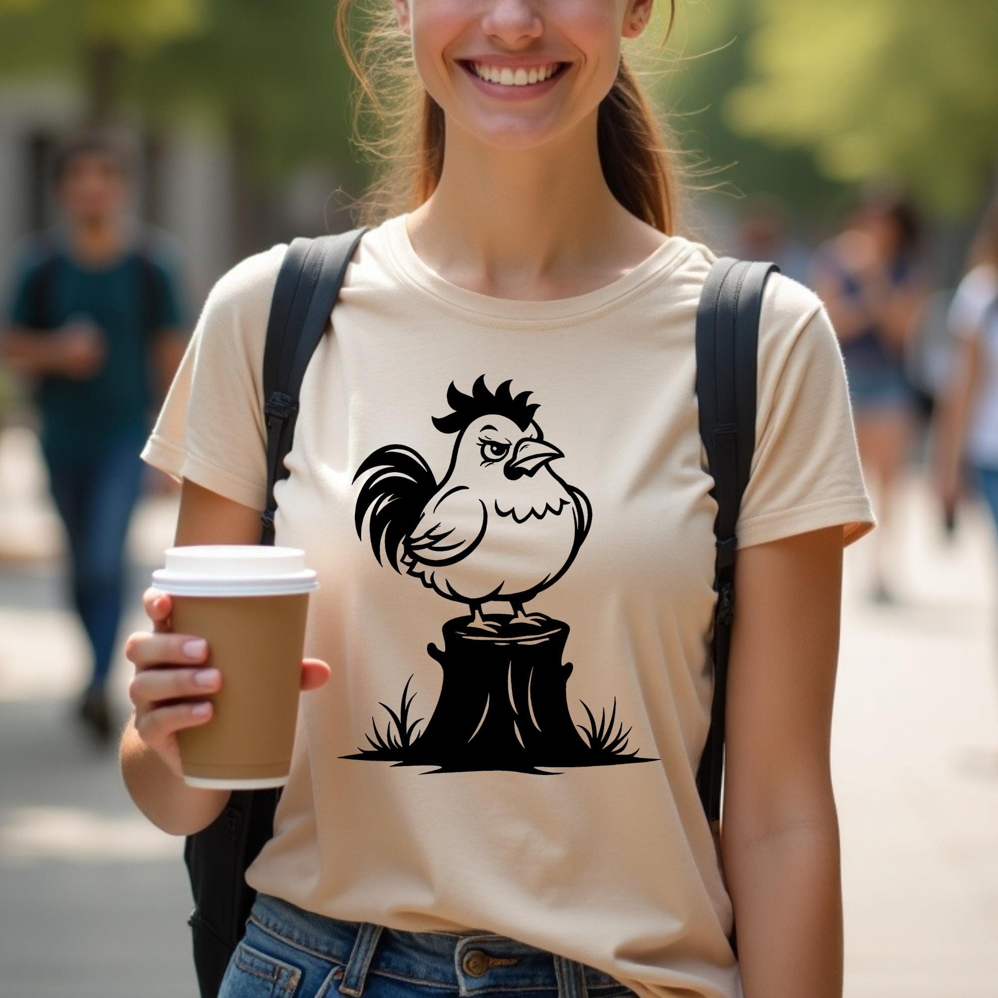 Grumpy Chicken SVG Clipart Bundle, Farm Animal Graphics (digital ...