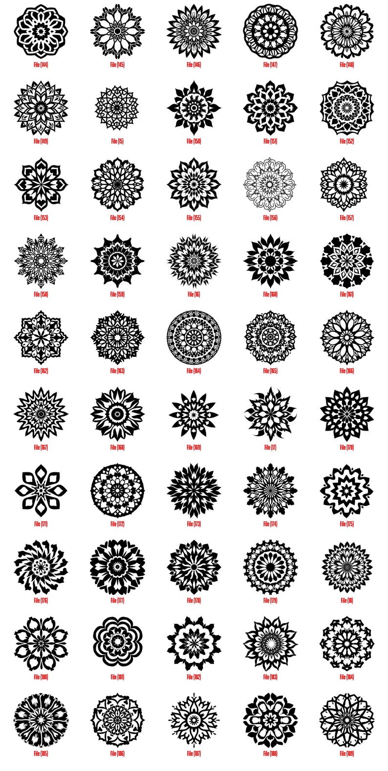 Geometric Flowermandala Bundles SVG Cut Files for Cricut Laser Craft ...