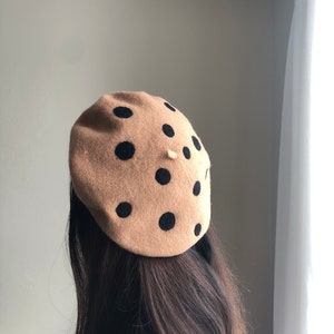 Chocolate Chip Cookie Hat, Bronze Beret, Winter Hat, 100% Wool Beret ...