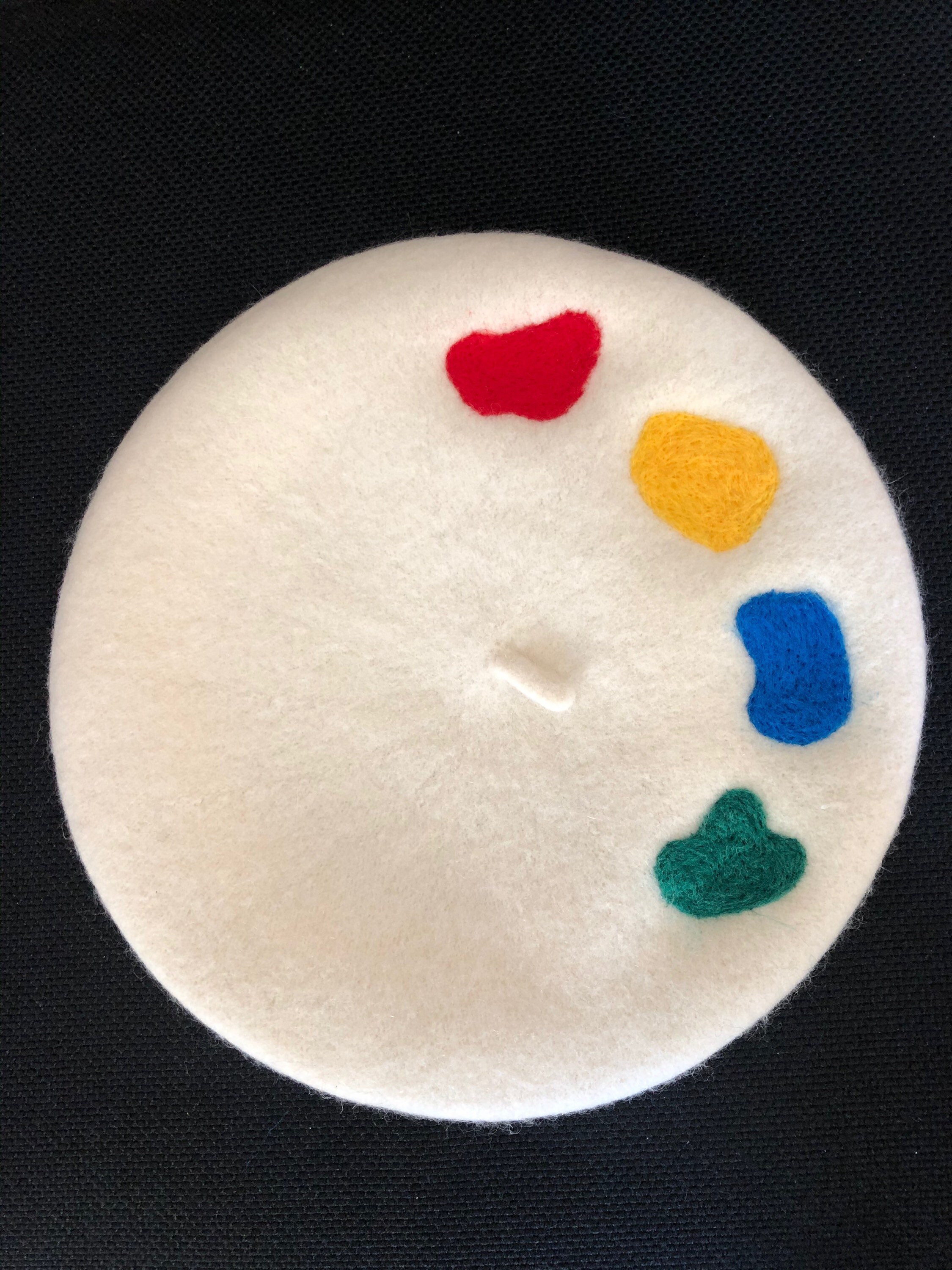 Painting Palette Beret Hat Art Beret 100% Wool Beret Hat - Etsy