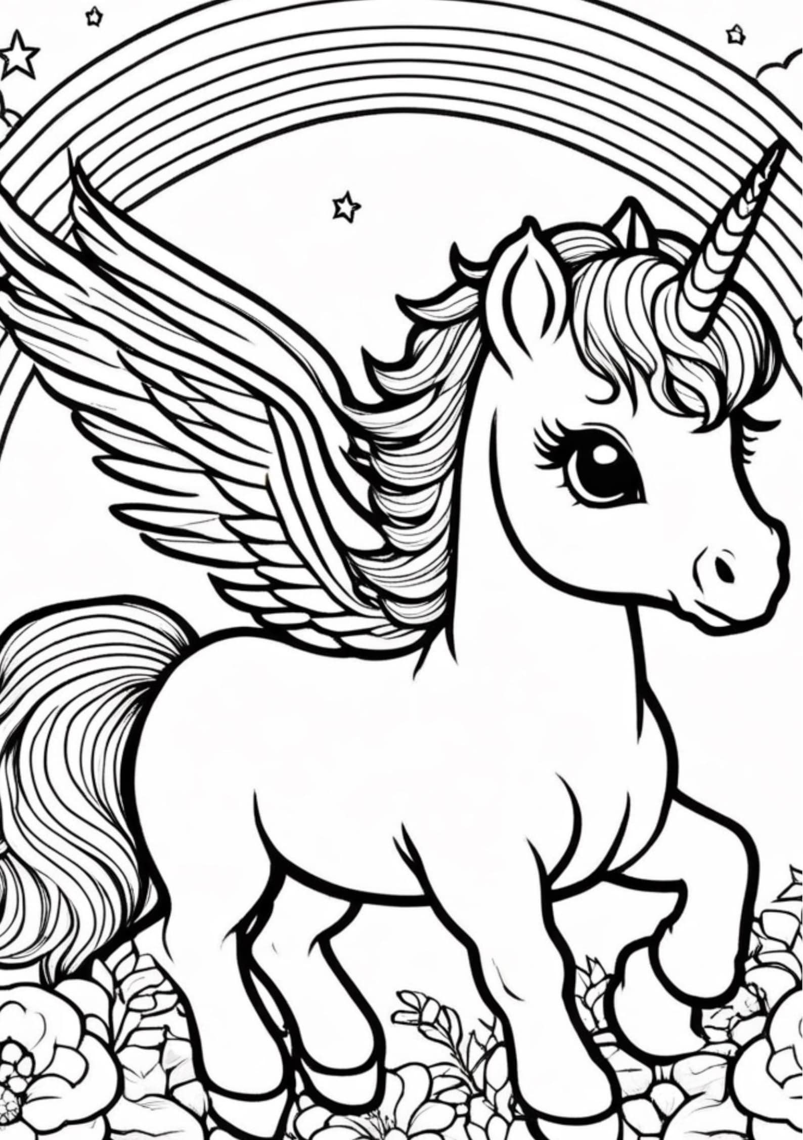 Unicorns, Coloring Books, Baby Unicorns, Kids, Kids Coloring Books, - Etsy