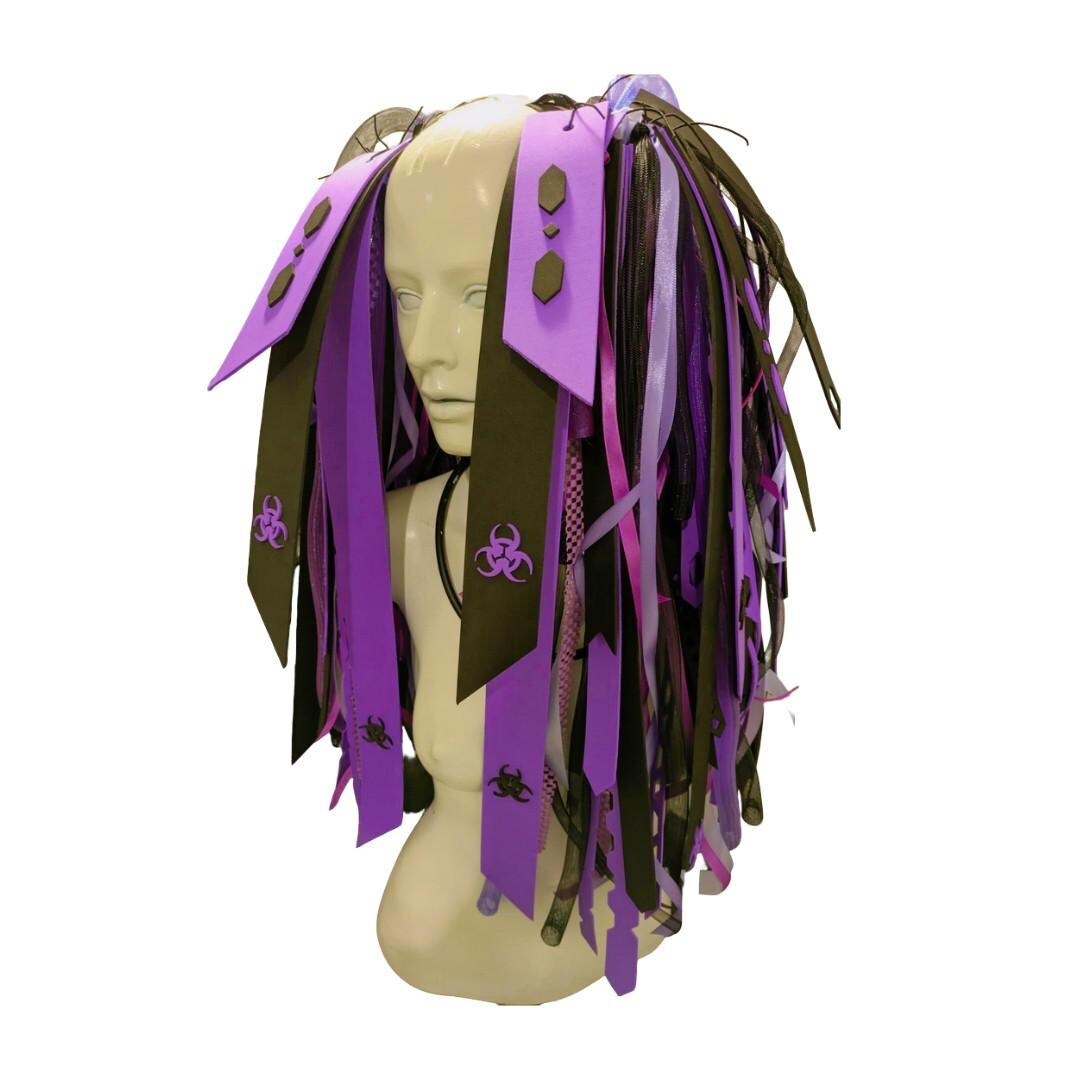 Purple and Black Beautiful Cyberlox Biohazard Geometric Ready to Ship ...