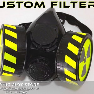 Nuclear Yellow and Black Gas Mask Face Mask Cyber Goth Style Urban ...