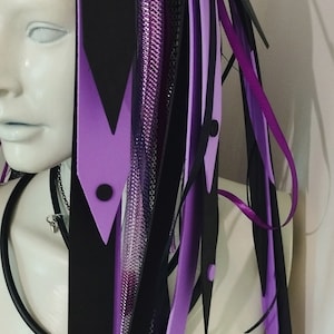 Purple/black Cyberlox Cybergoth Wig Cyberpunk Goth Dark Cosplay Dreads ...