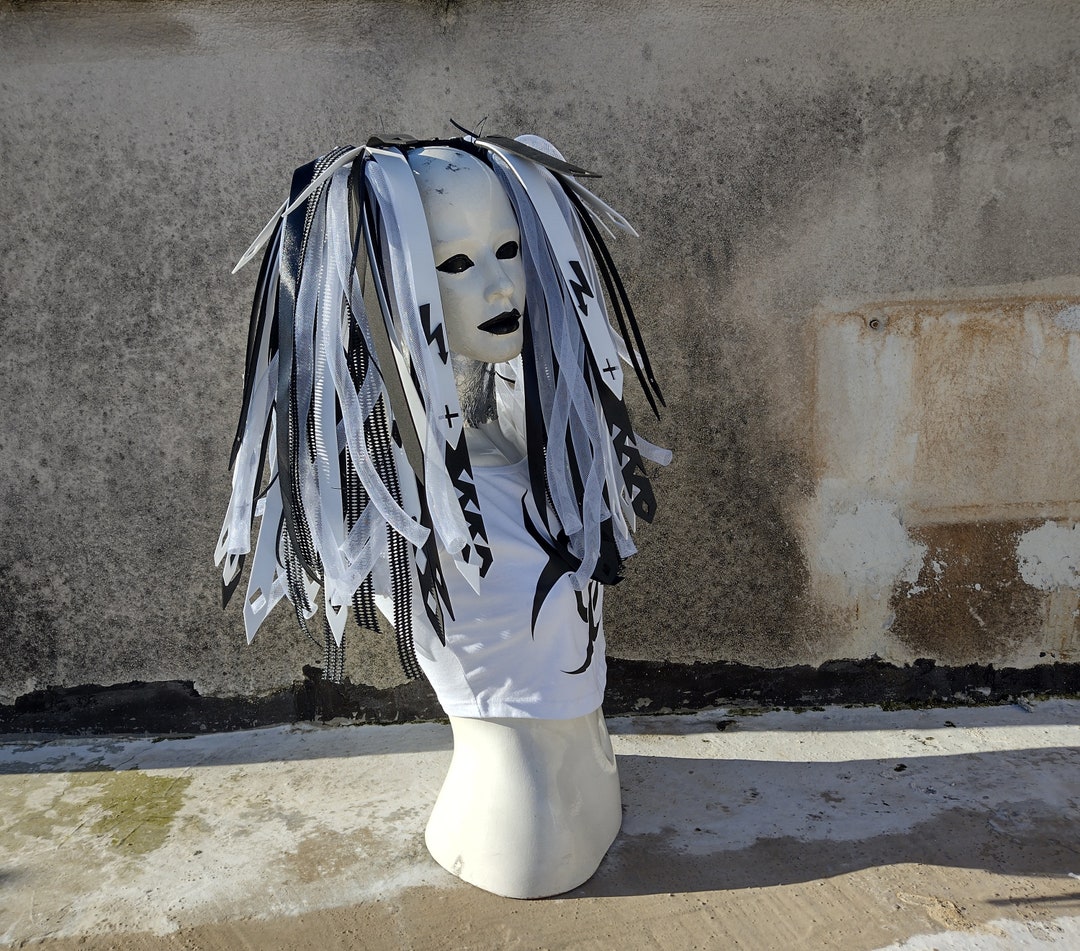 Cyberlox White and Black Beautiful Cyberlox Ready to Ship Dread Goth ...